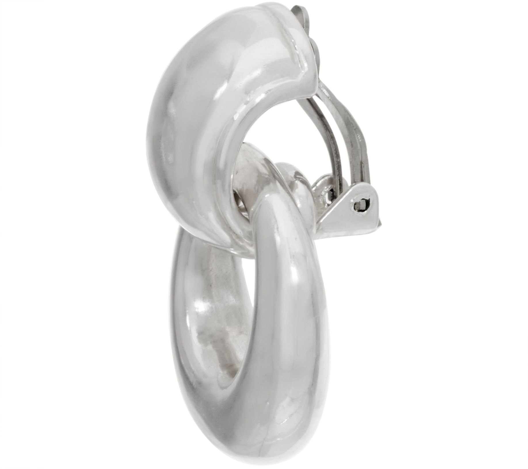 "As Is" Simon Sebbag Sterling Silver Door Knocker Clip Earrings - QVC.com