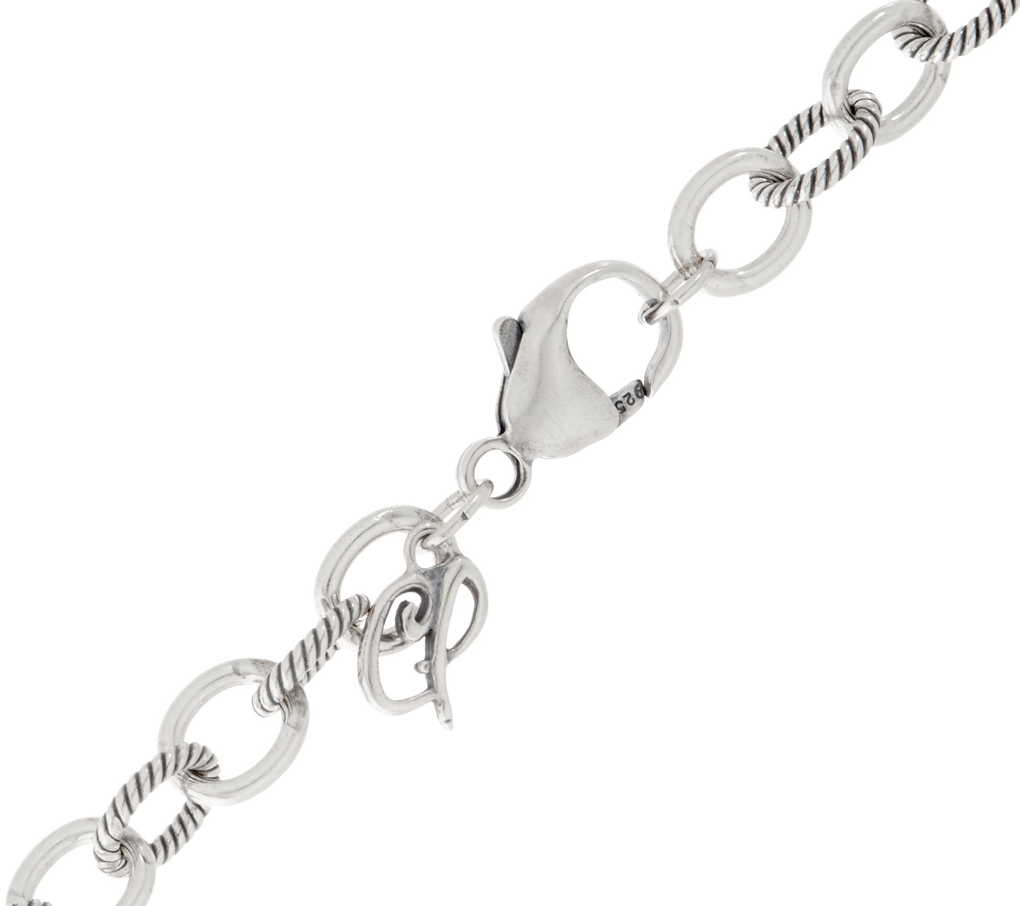 Carolyn Pollack 32" Sterling Silver Oval Link Status Necklace 47.5g ...