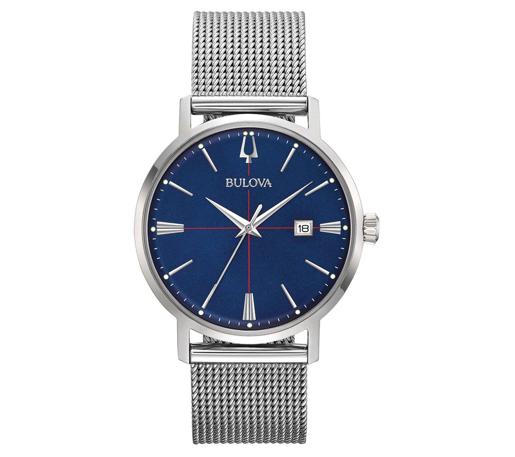 Bulova Men's AeroJet Stainless Steel Mesh Bracelet Watch - QVC.com