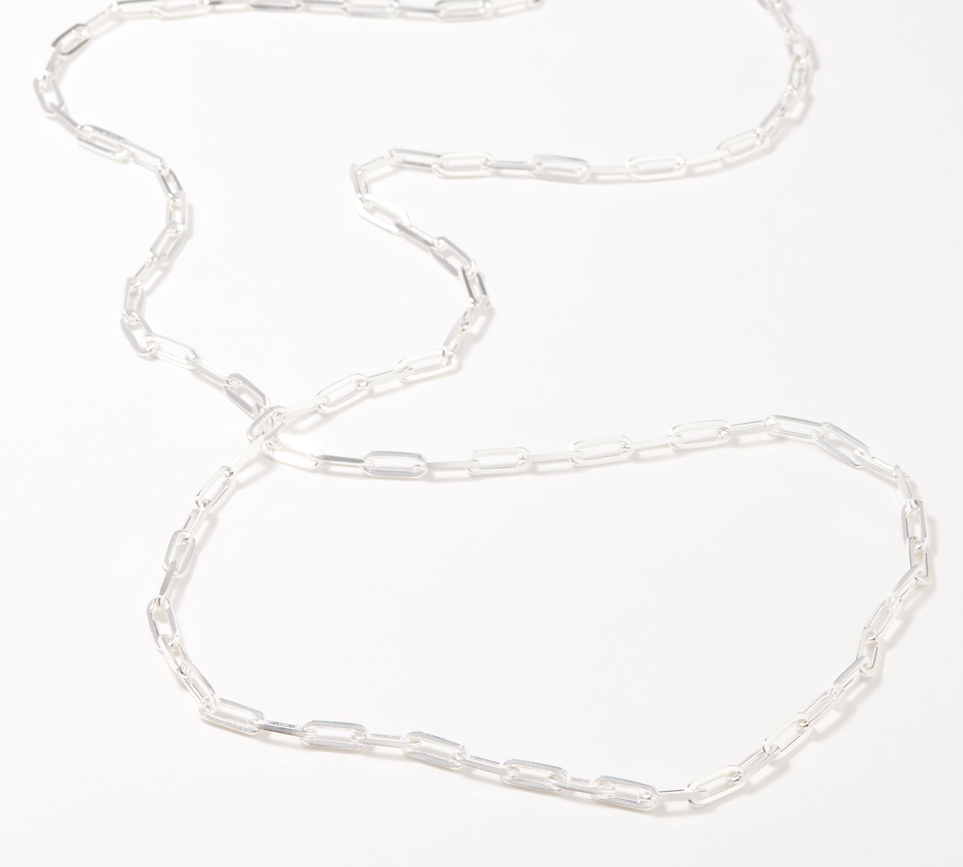 "As Is" UltraFine Silver 36" Paperclip Chain Necklace 24.5g - QVC.com