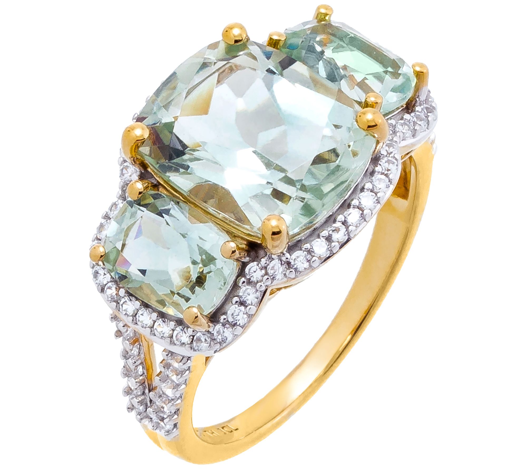 Affinity Gems 3 Stone Cocktail Ring, Sterling Silver - QVC.com