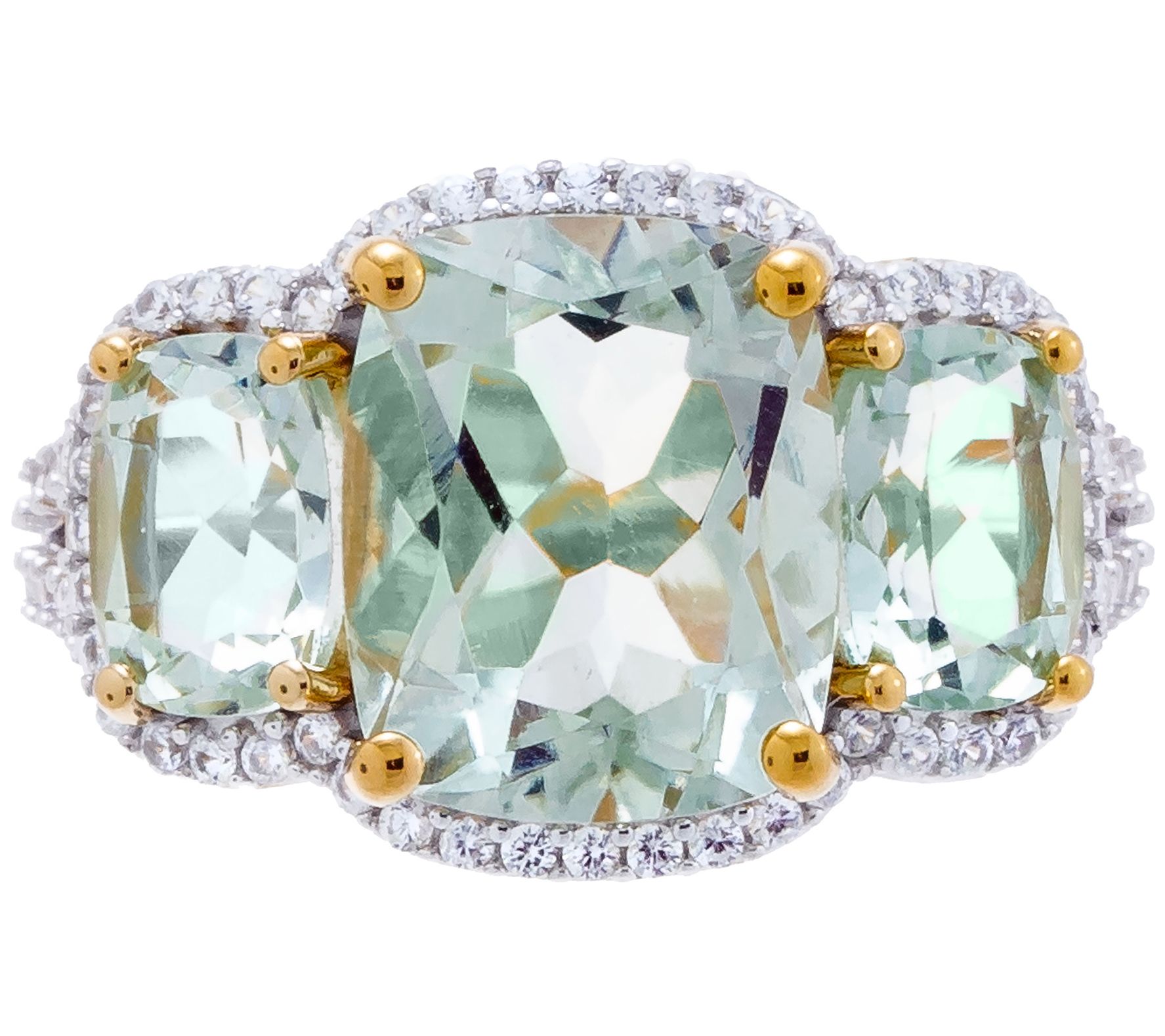 Affinity Gems 3 Stone Cocktail Ring, Sterling Silver - QVC.com