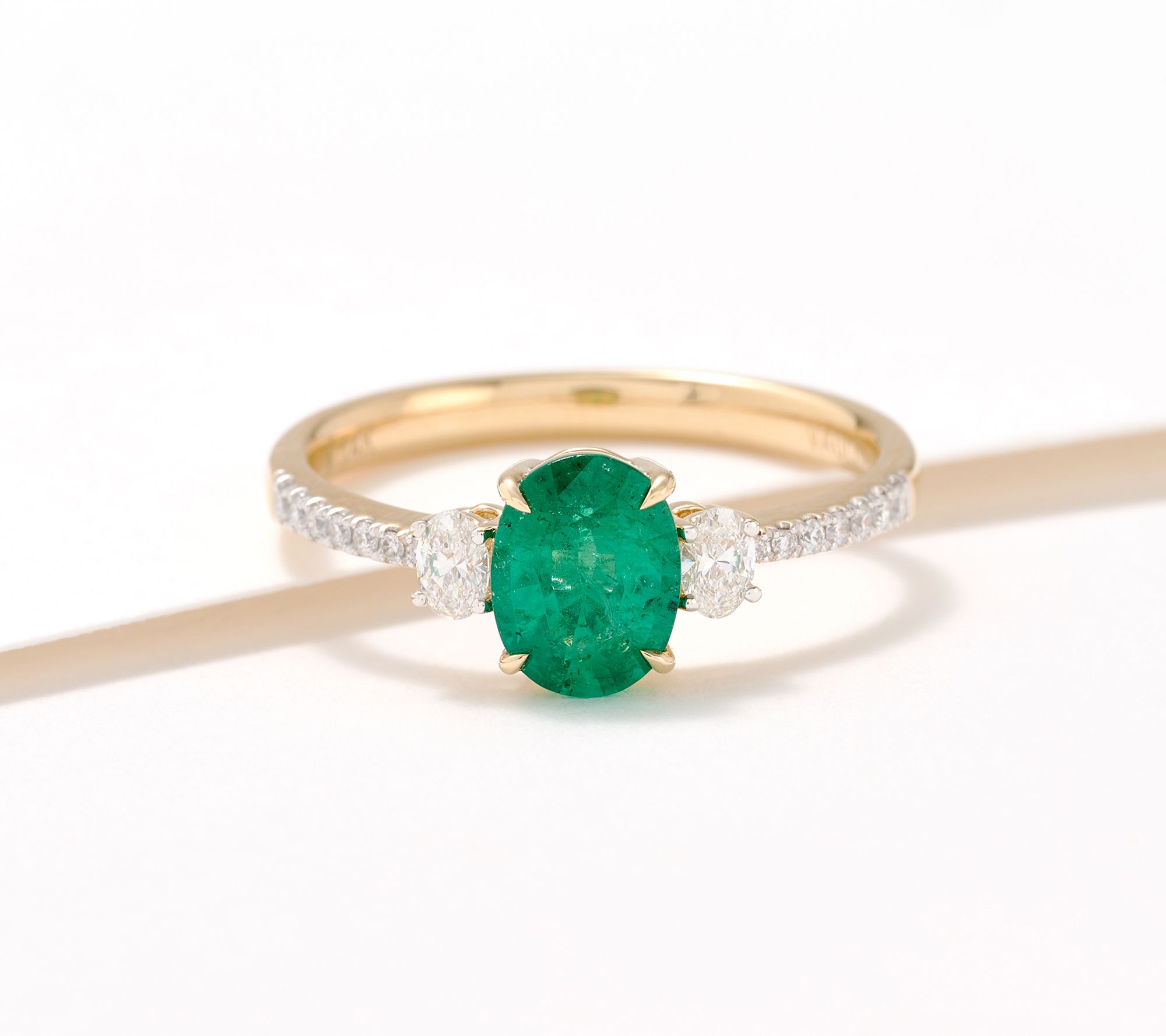 "As Is" Vault Discoveries Zambian Emerald Ring, 14K Gold - QVC.com