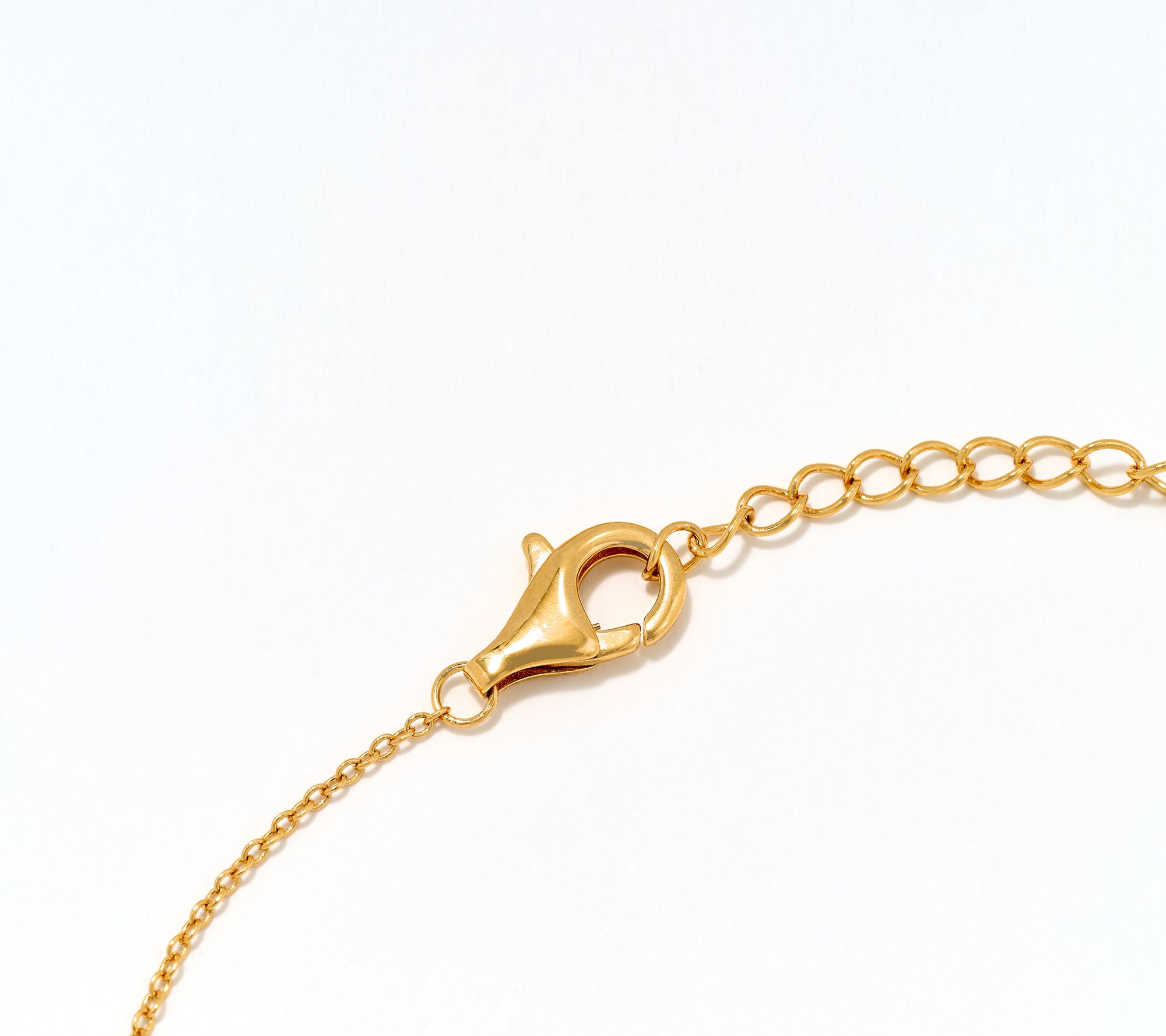 Diamonique Classics Pave Rondelle Link Necklace, Sterling Silver - QVC.com