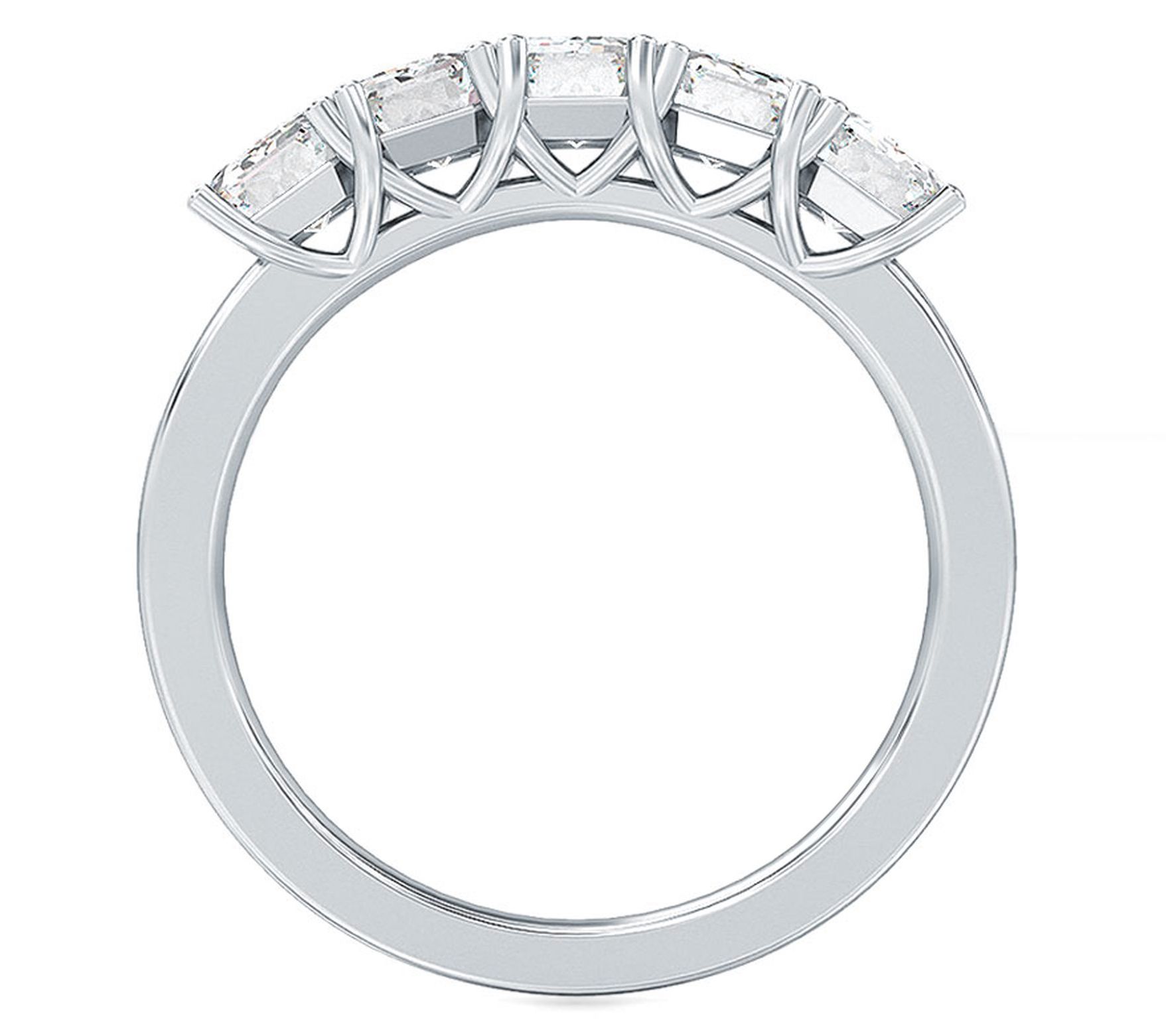 Vida Lab Diamonds Marise Petite Half Eternity Band Ring - QVC.com