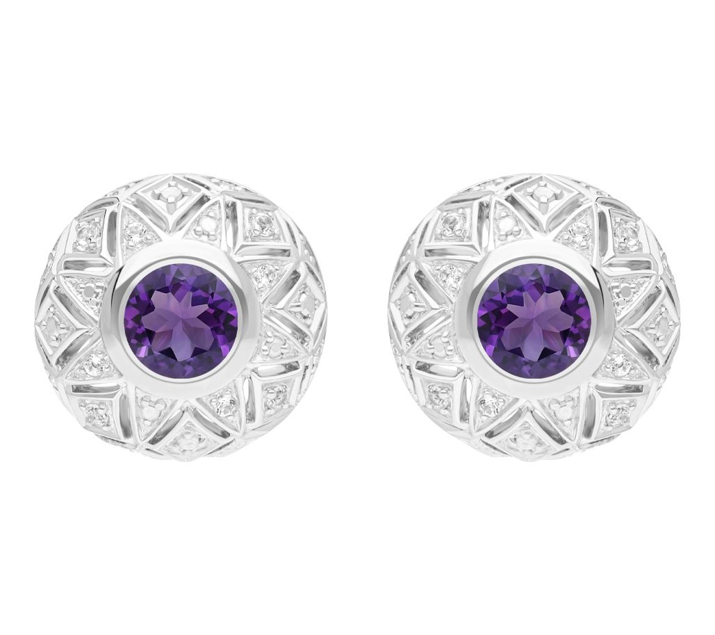 Qvc amethyst earrings store