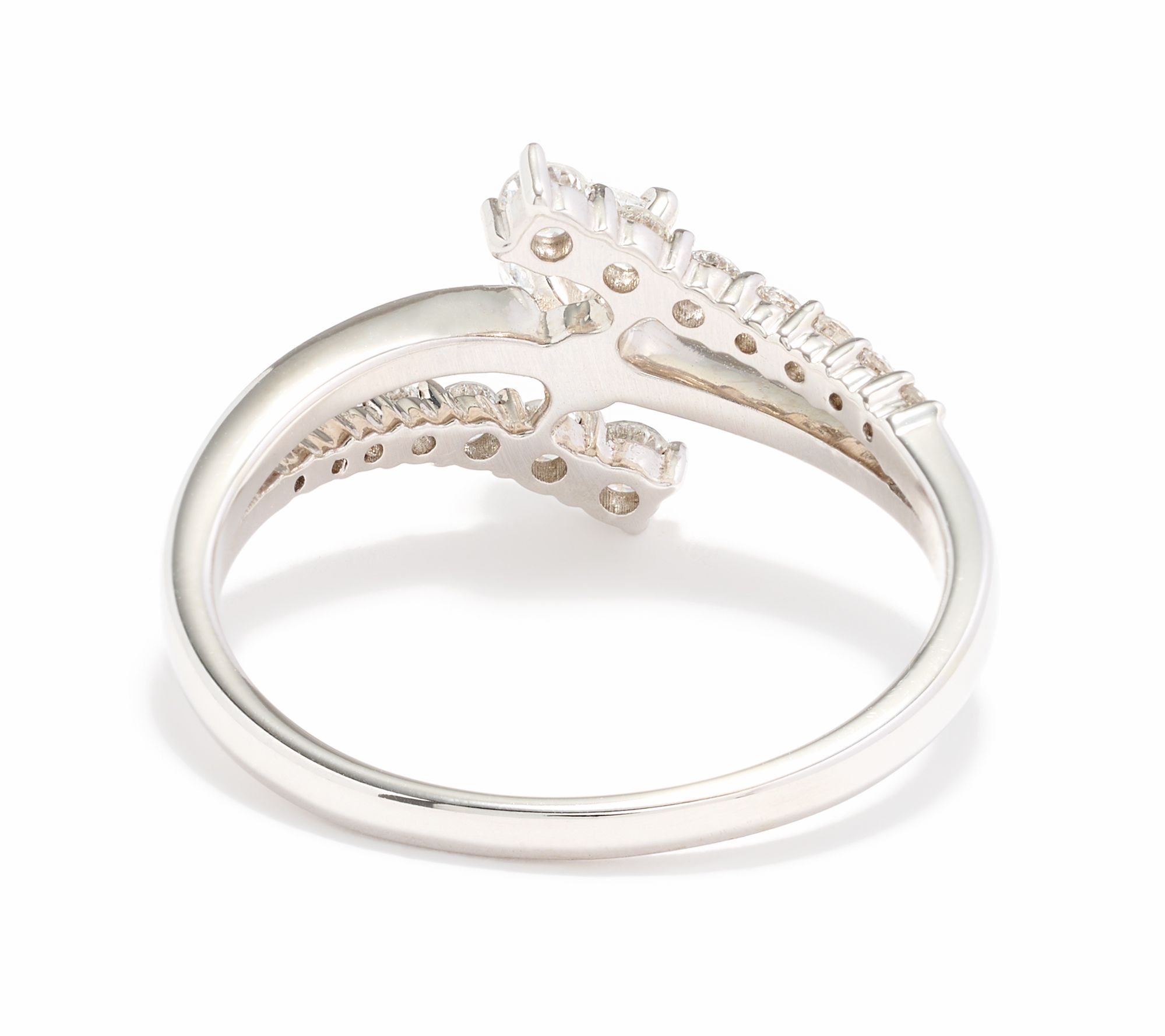 Fire Light Lab Grown Diamond 0.75 cttw Bypass Ring, 14K Gold - QVC.com