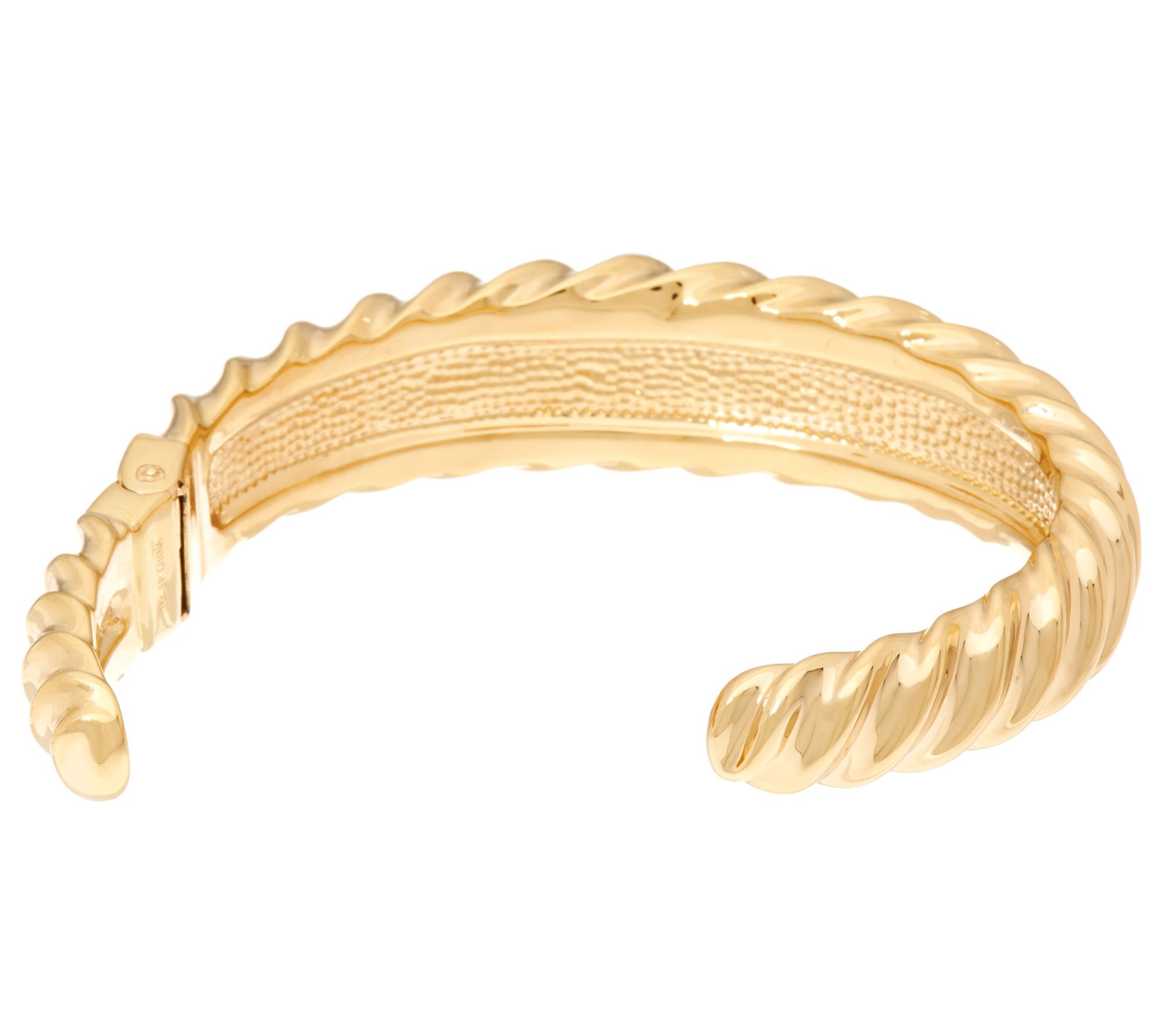 "As Is" 14K Gold Average Polished Bold Sculpted Cuff Bracelet - QVC.com
