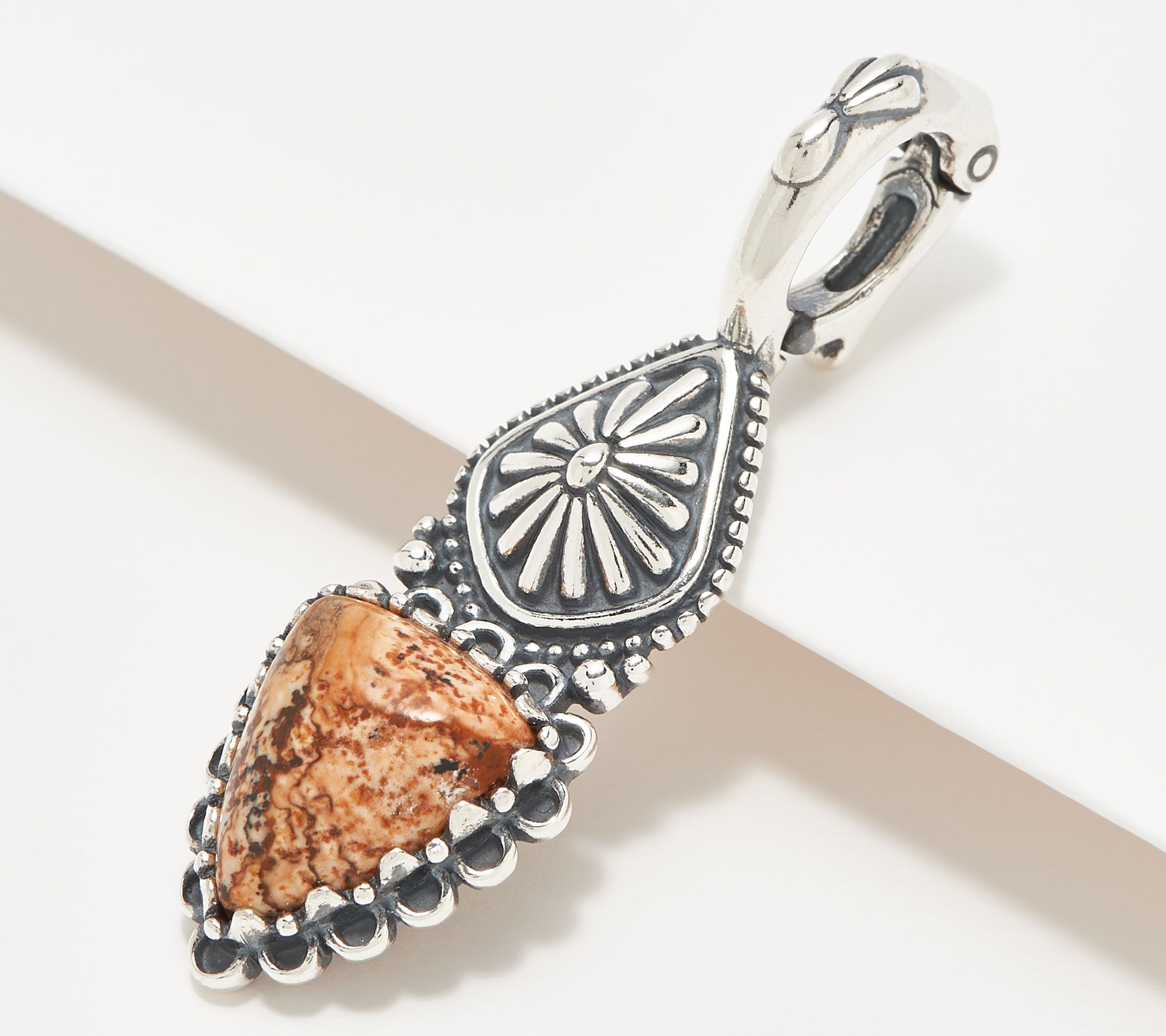 "As Is" American West Gemstone Triangle Sterl. Concha Enhancer - QVC.com