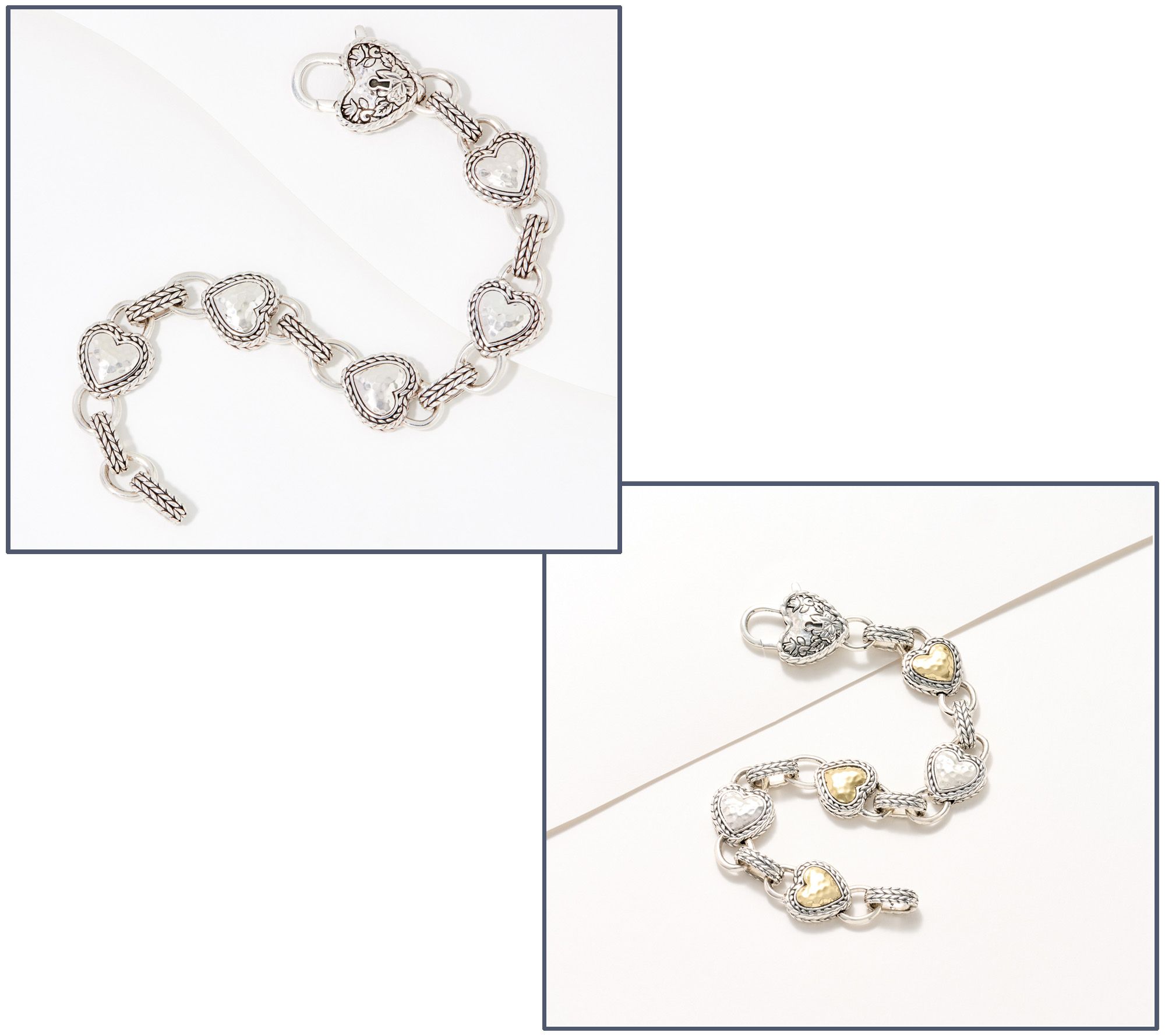 JAI 14K or Sterling Silver Love Lock Bracelet - QVC.com