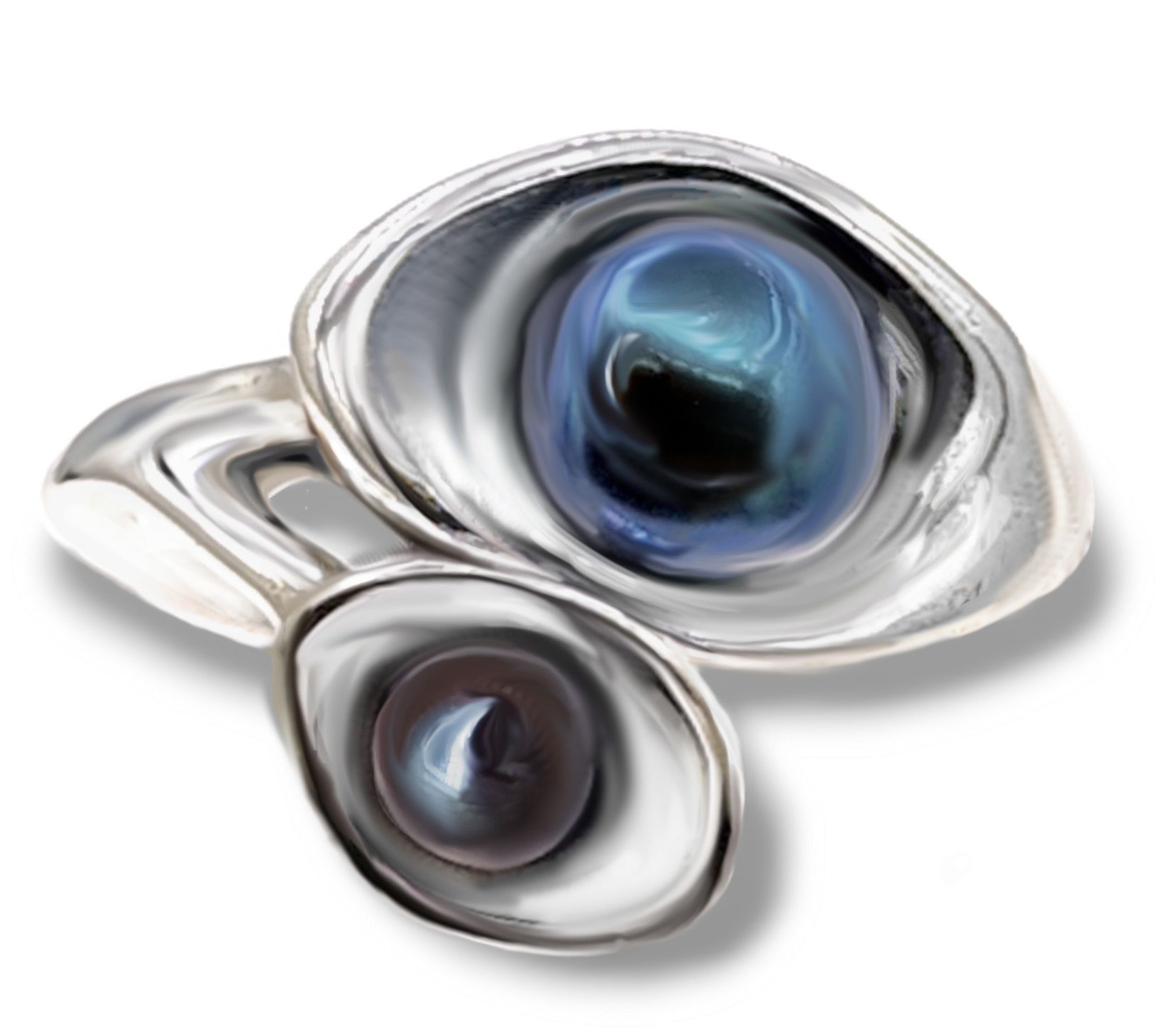 Hagit Sterling Silver Morning Dew Cultured Pearl Ring - QVC.com