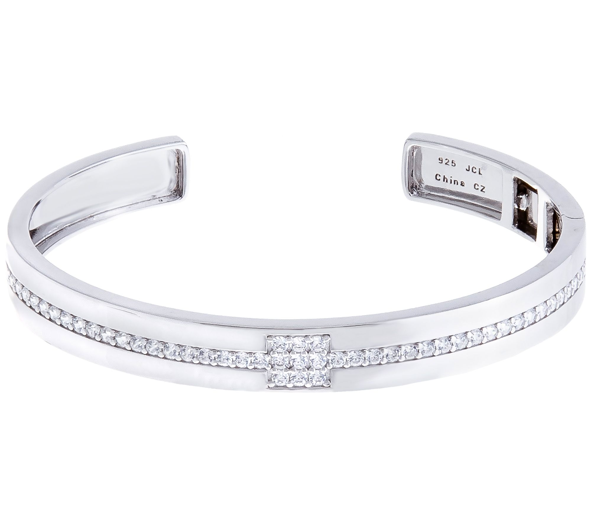 Diamonique x Jennifer Miller Pave Cuff, Sterling Silver - QVC.com