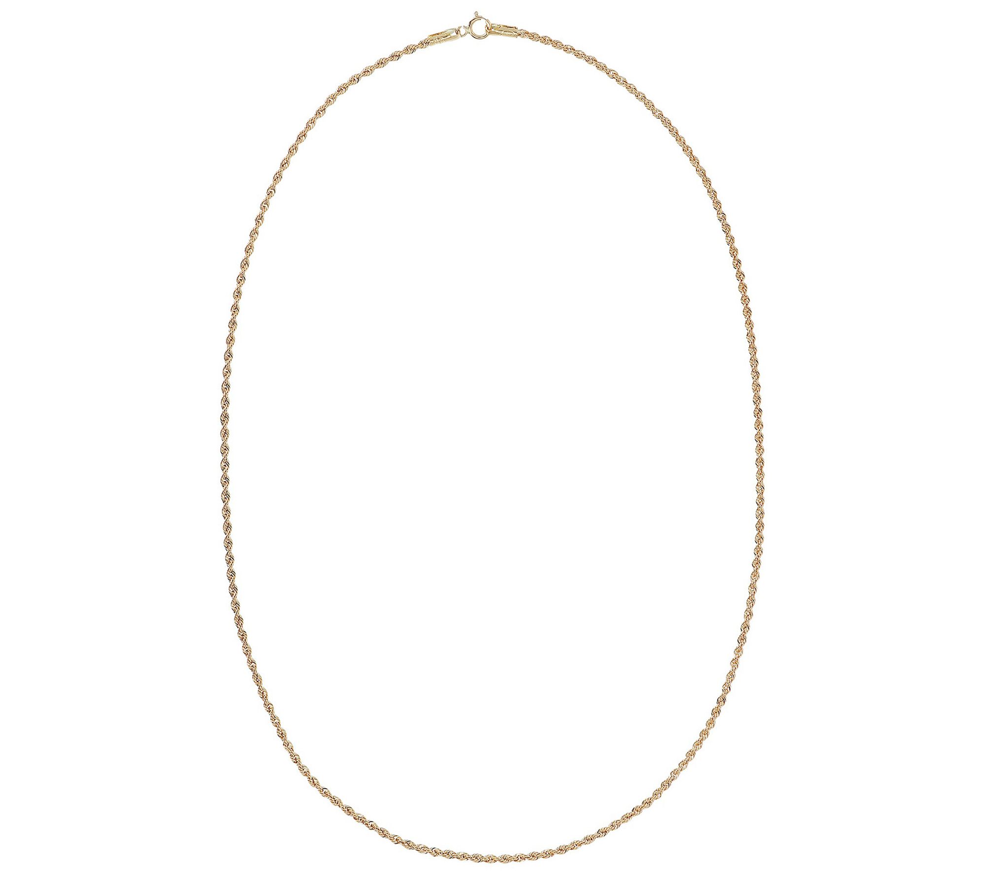 Italian Gold 16" Rope Chain Necklace, 18K - QVC.com
