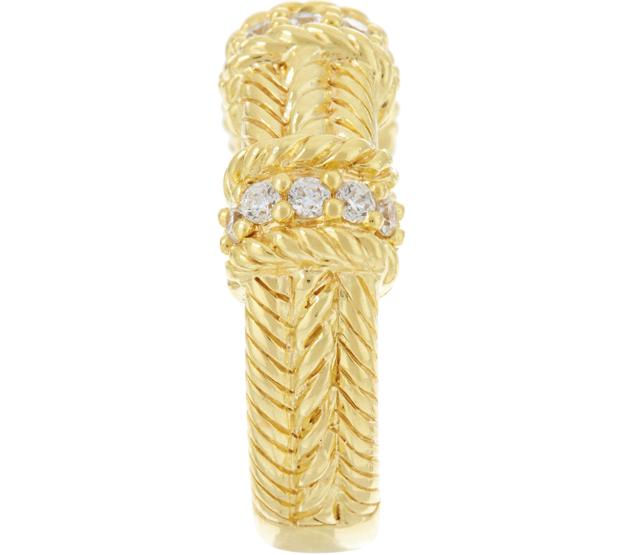 "As Is" Judith Ripka 14K Clad Set of 2 Estate Style Rings - QVC.com