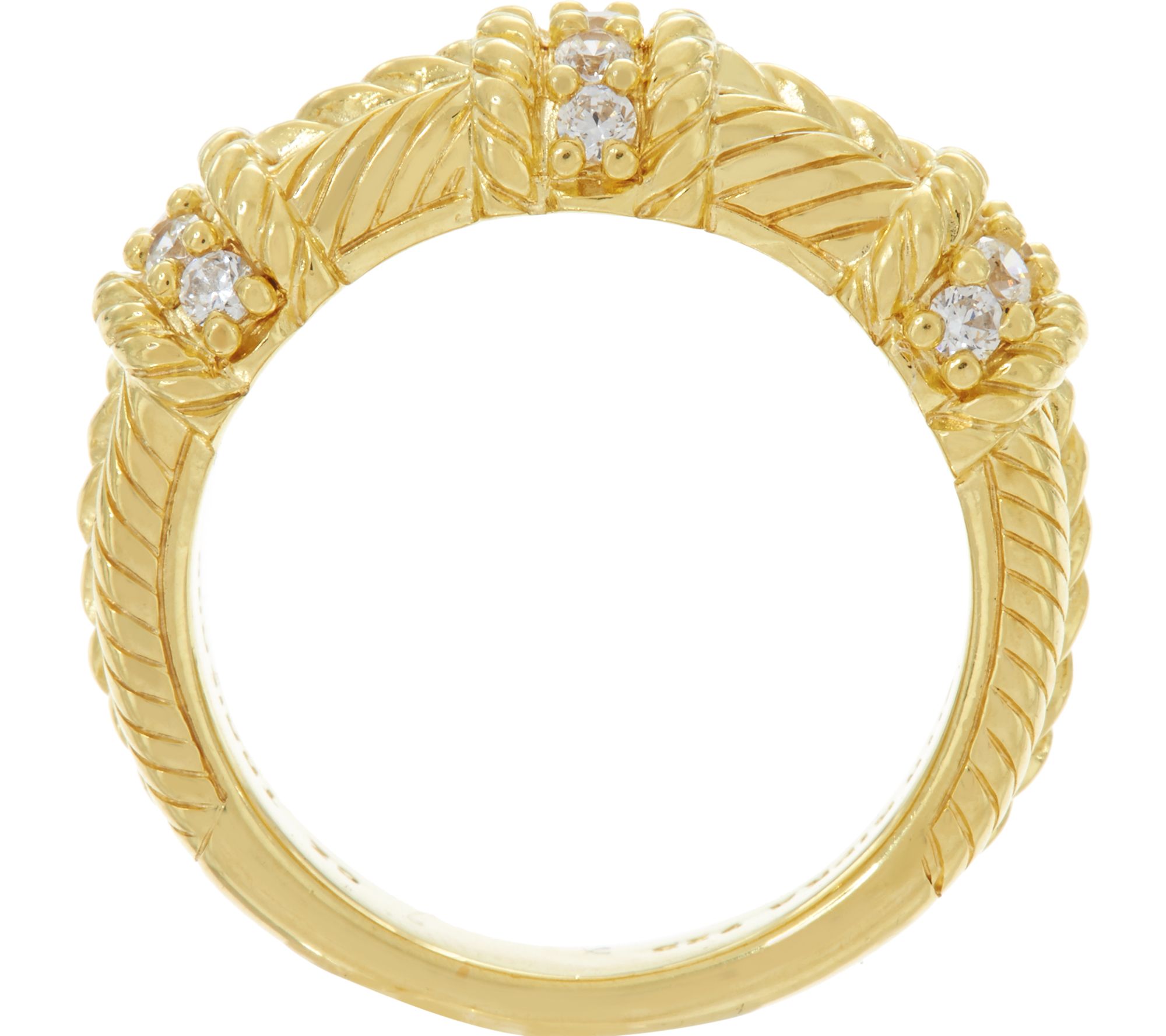 "As Is" Judith Ripka 14K Clad Set of 2 Estate Style Rings - QVC.com