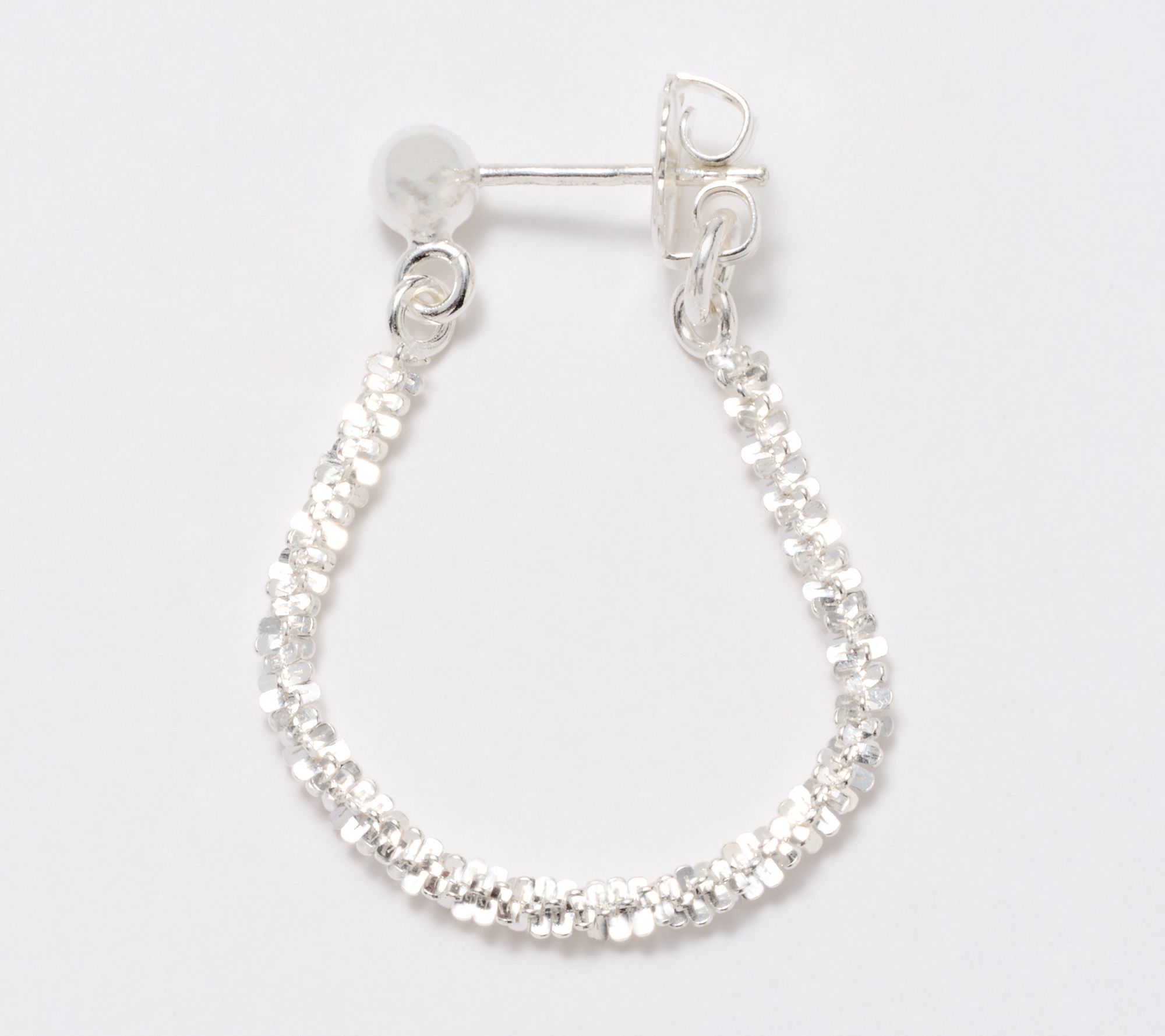 "As Is" UltraFine 950 Silver Chain 1-1/4" Hoop Earrings - QVC.com