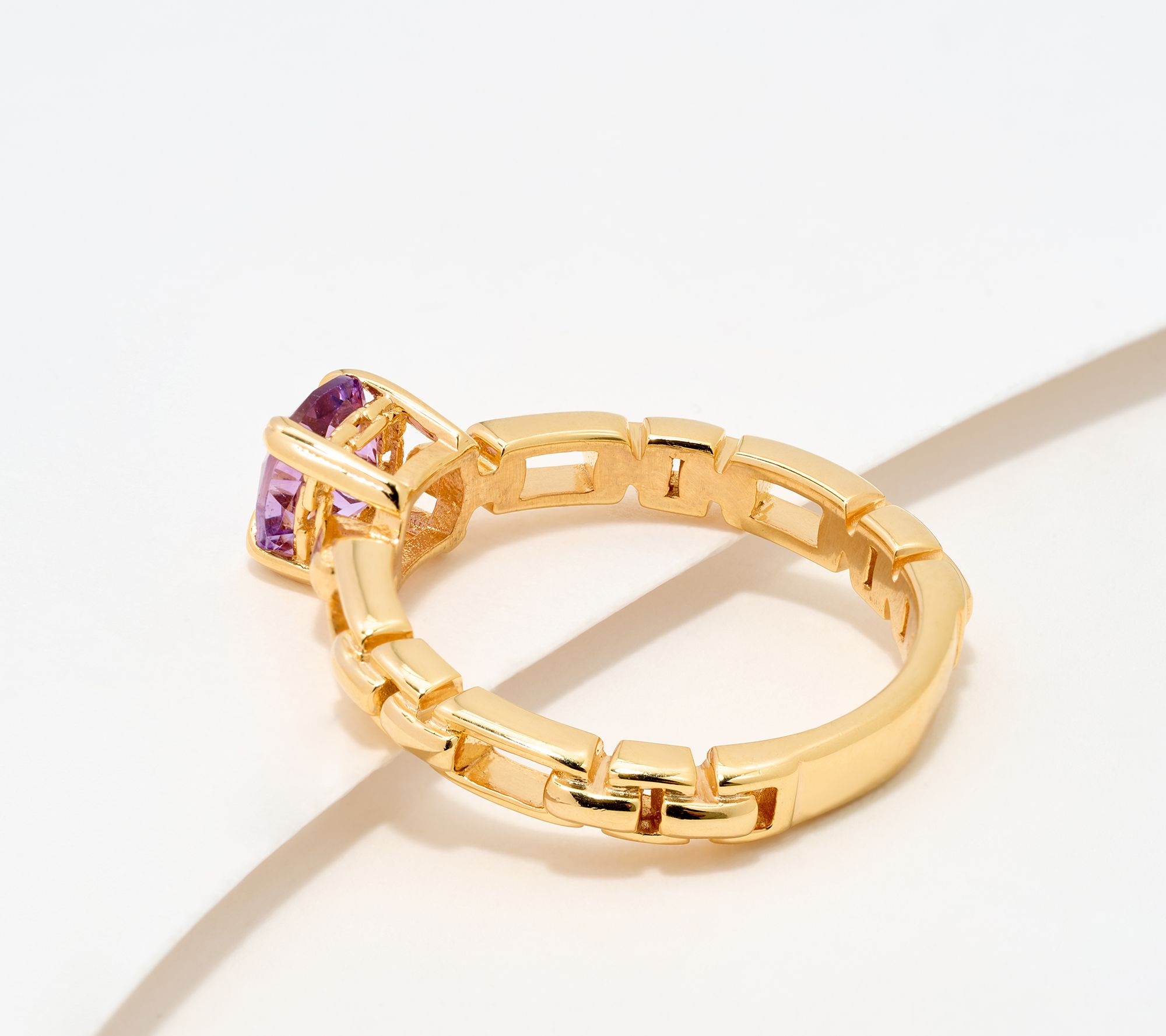 Christian James by Scott Grimes 14K Gold Clad Luciano Gemstone Ring ...