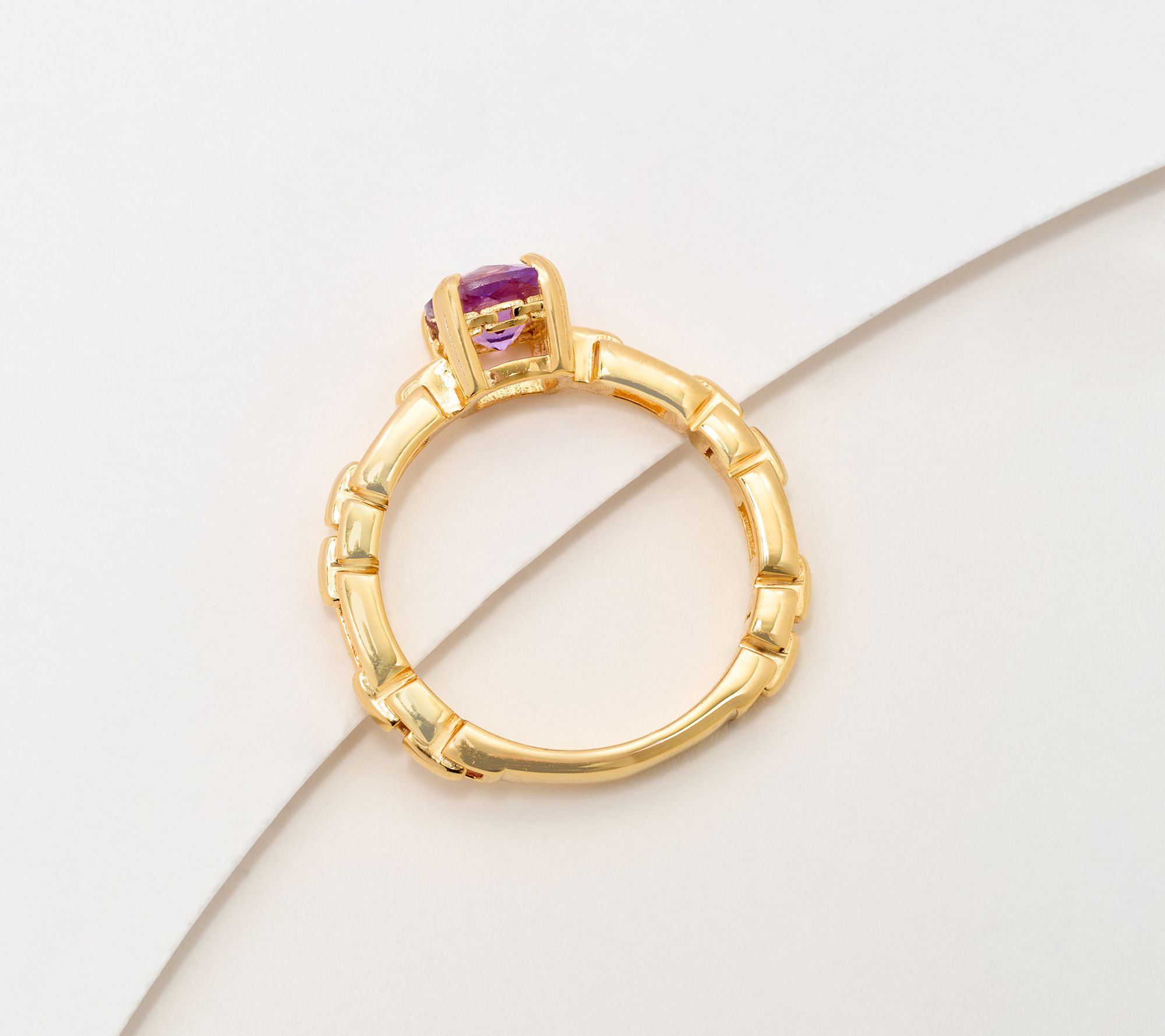 Christian James by Scott Grimes 14K Gold Clad Luciano Gemstone Ring ...