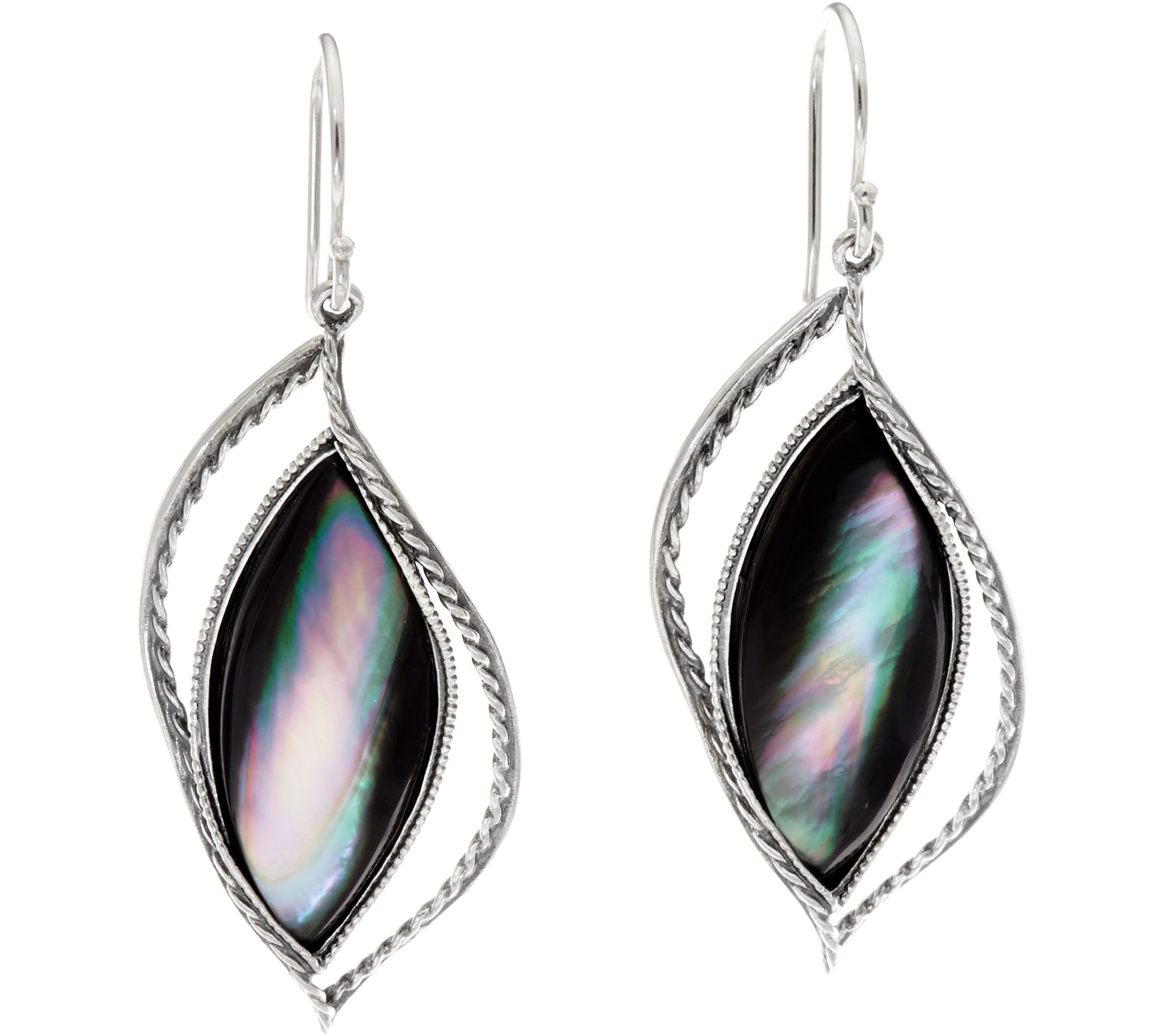 "As Is" Or Paz Sterling Silver Mother of Pearl Dangle Earrings - QVC.com