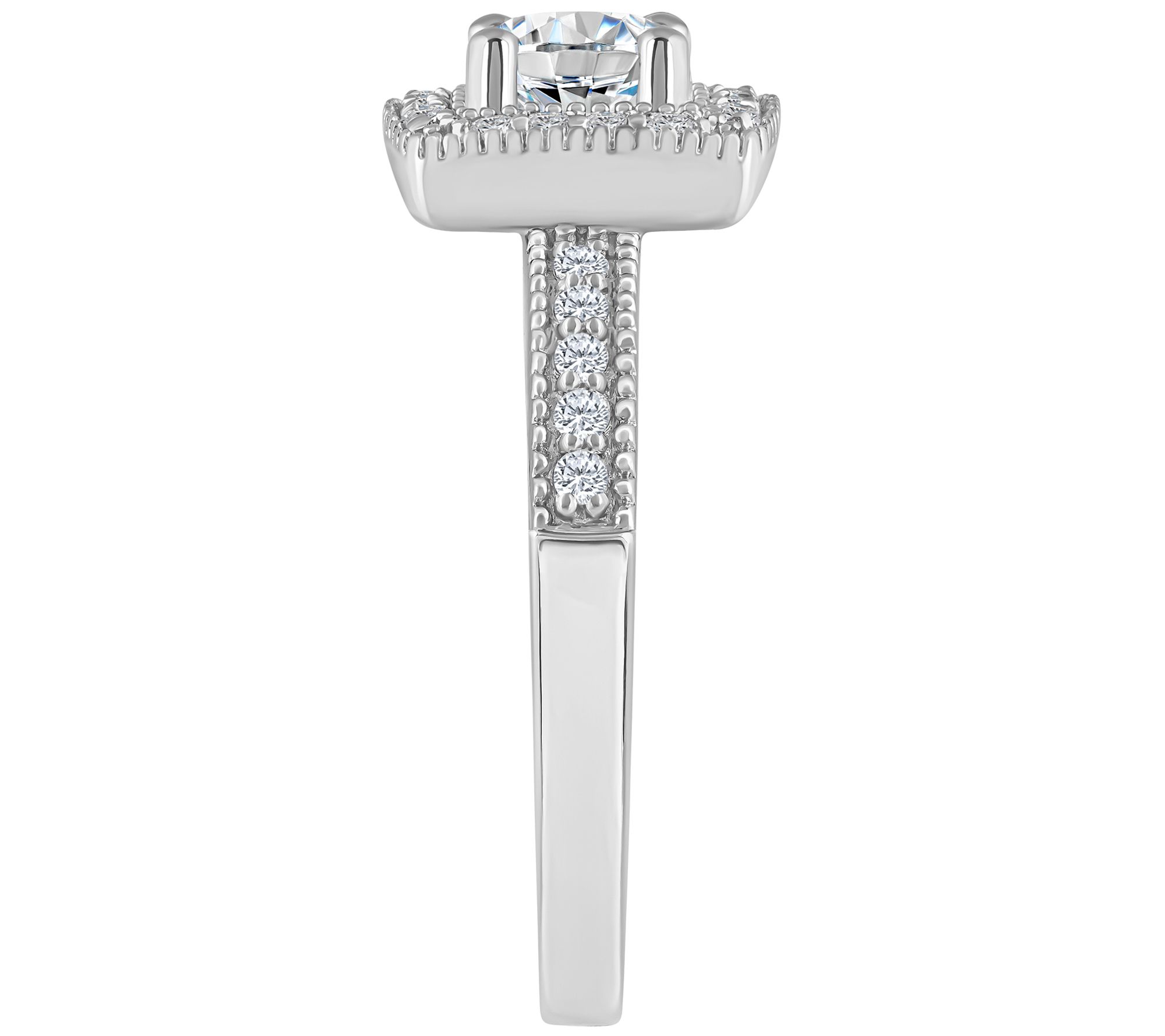 Affinity 1.05 cttw Diamond Halo Engagement Ring , 14K Gold - QVC.com