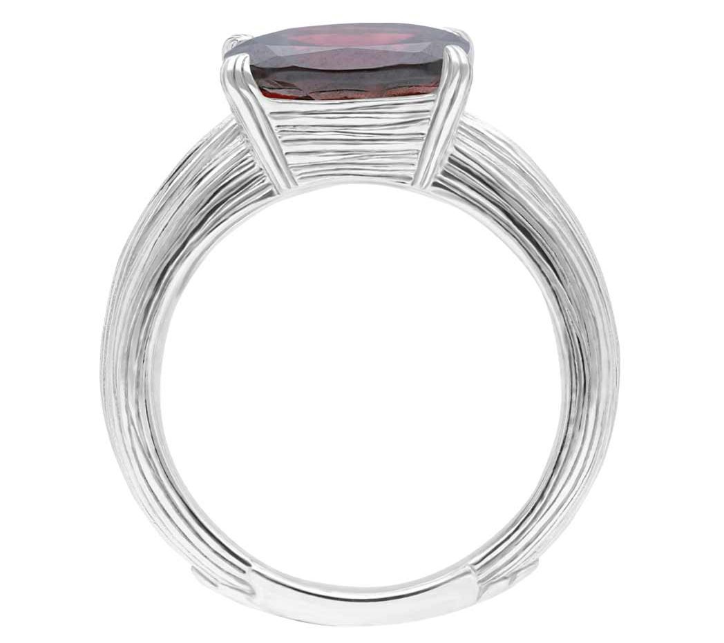 Ariva Sterling Silver 5.00 cttw Smokey Quartz & Garnet Ring - QVC.com