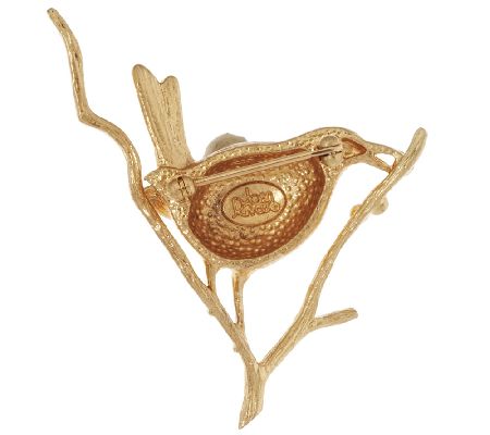 Joan Rivers Golden Sparrow Pin - QVC.com