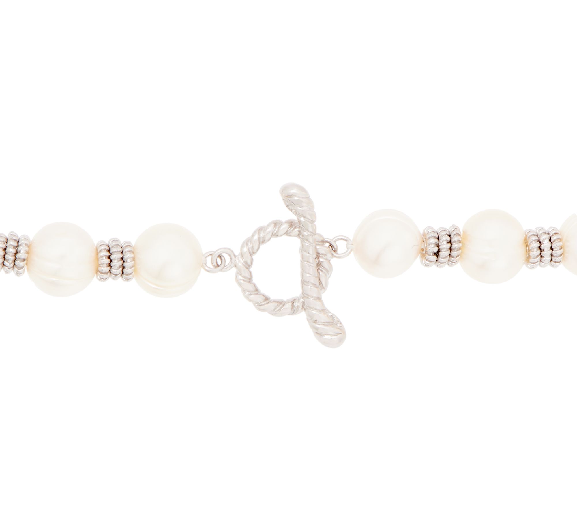 Honora Cultured Pearl 18" Station Necklace, Sterling Silver - QVC.com
