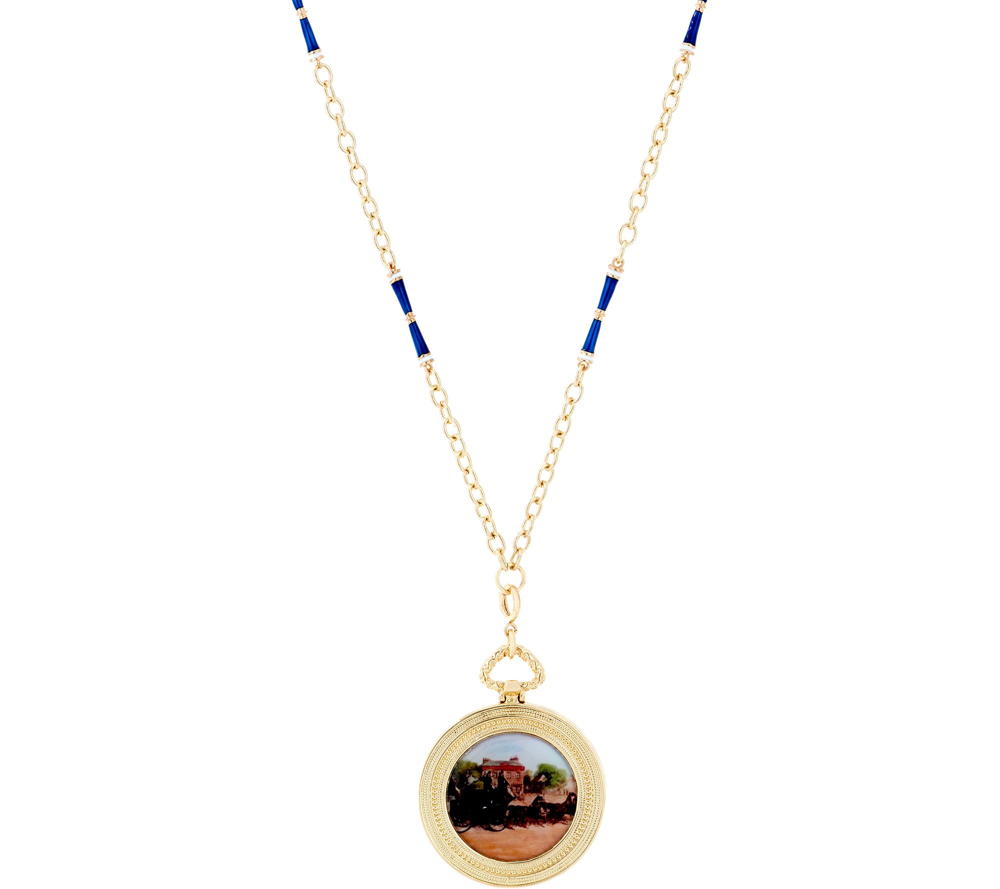 Grace Kelly Collection Royal Coach Locket Pendant - QVC.com