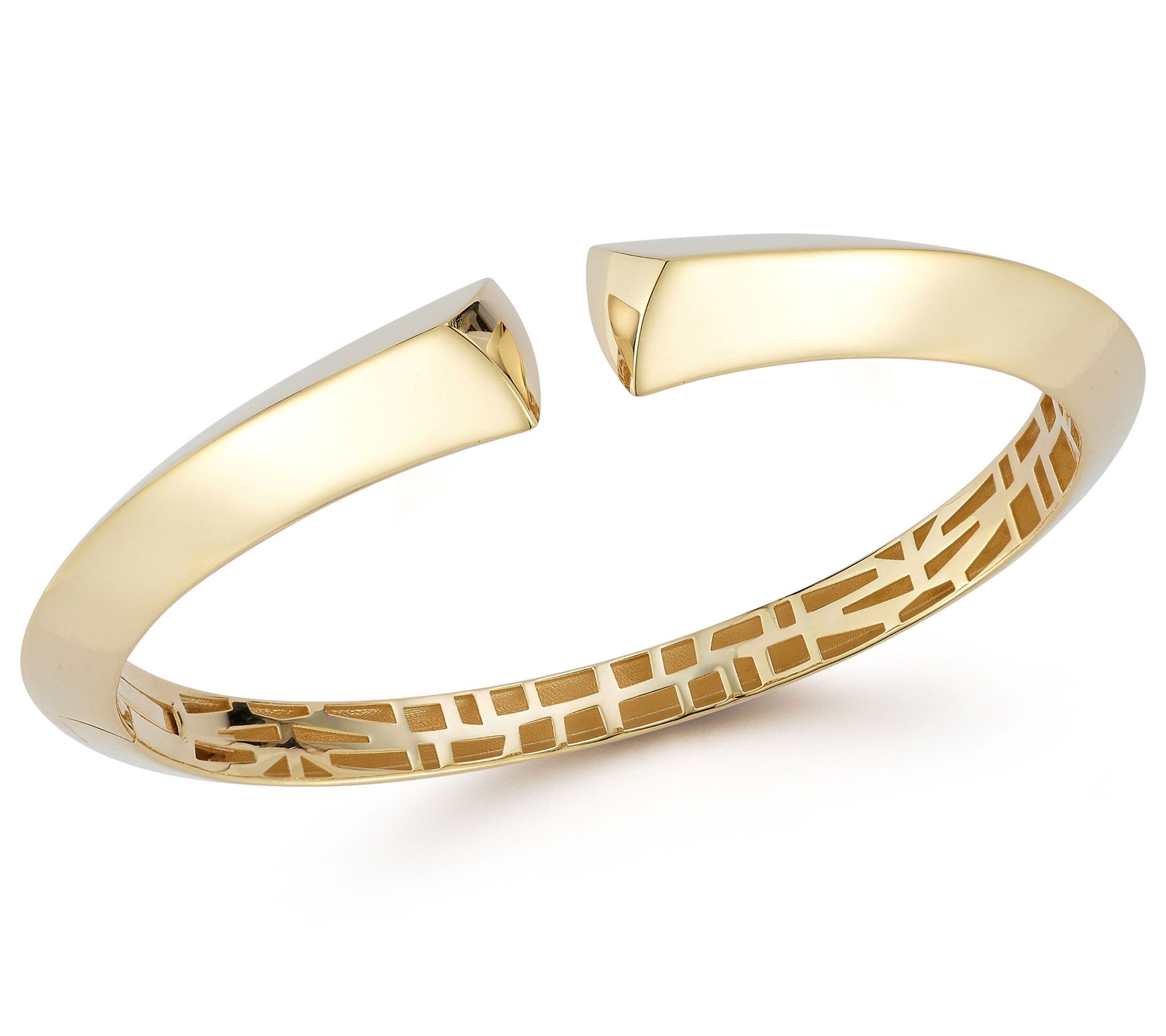 Italian Gold Knife Edge Bangle, 14K - QVC.com