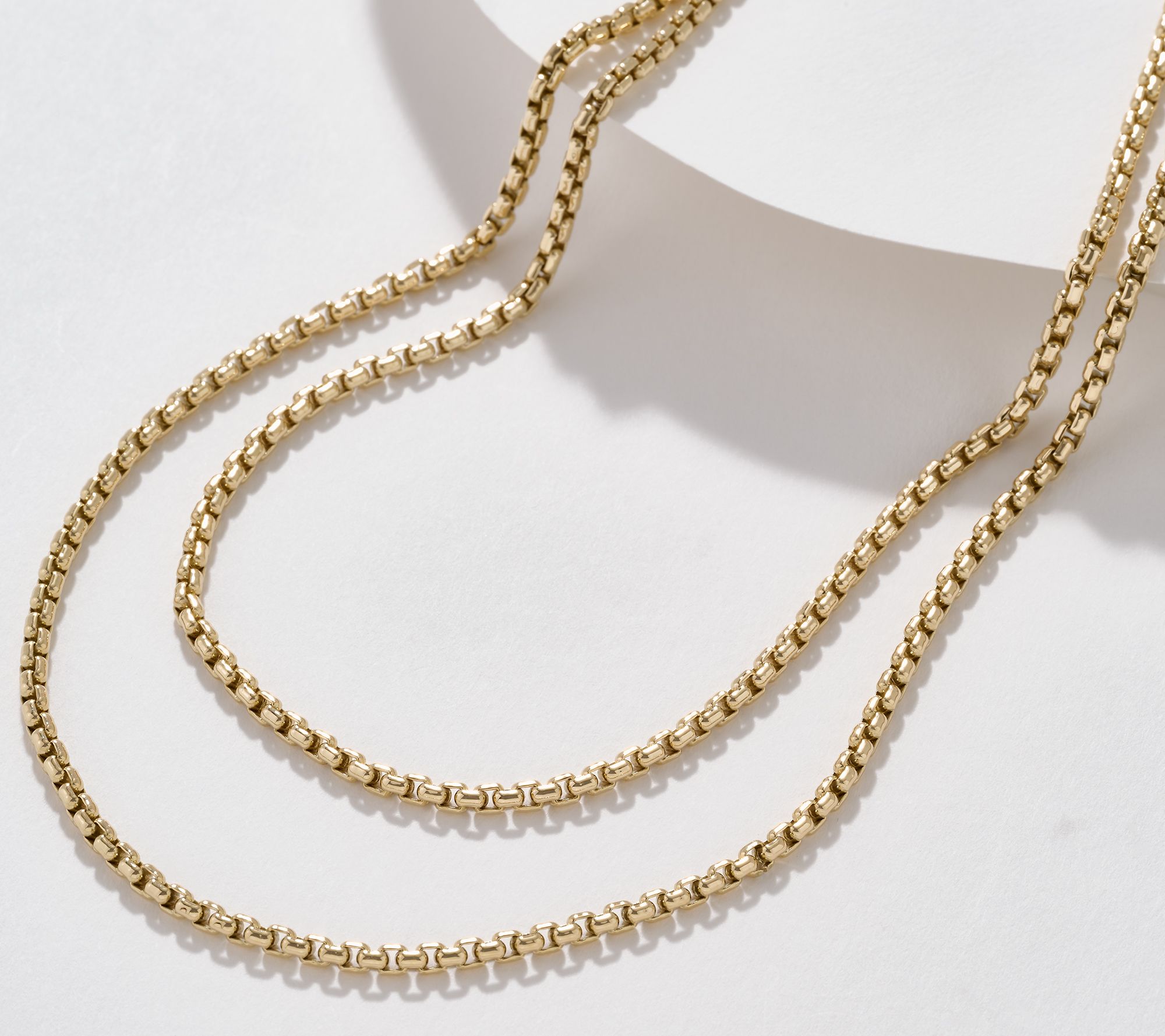 JAI Choice of Length 14K Gold 2.7mm Box Chain Necklace - QVC.com