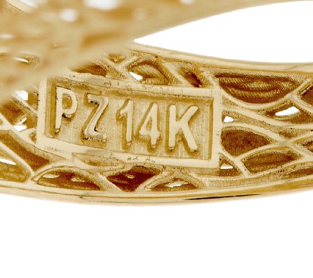 Adi Paz Oval Faceted East/West Gemstone Mesh Ring, 14K Gold - QVC.com