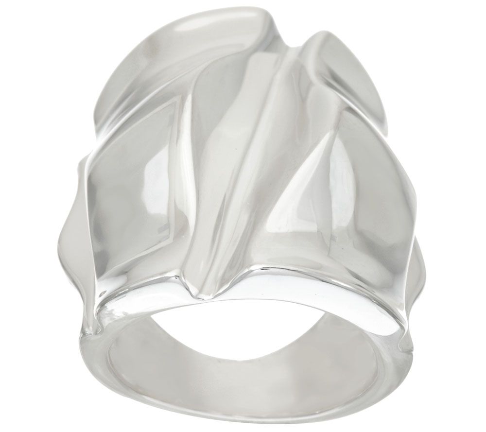 "As Is" RLM Bronze Sculpted Elongated Wrinkle Ring - QVC.com