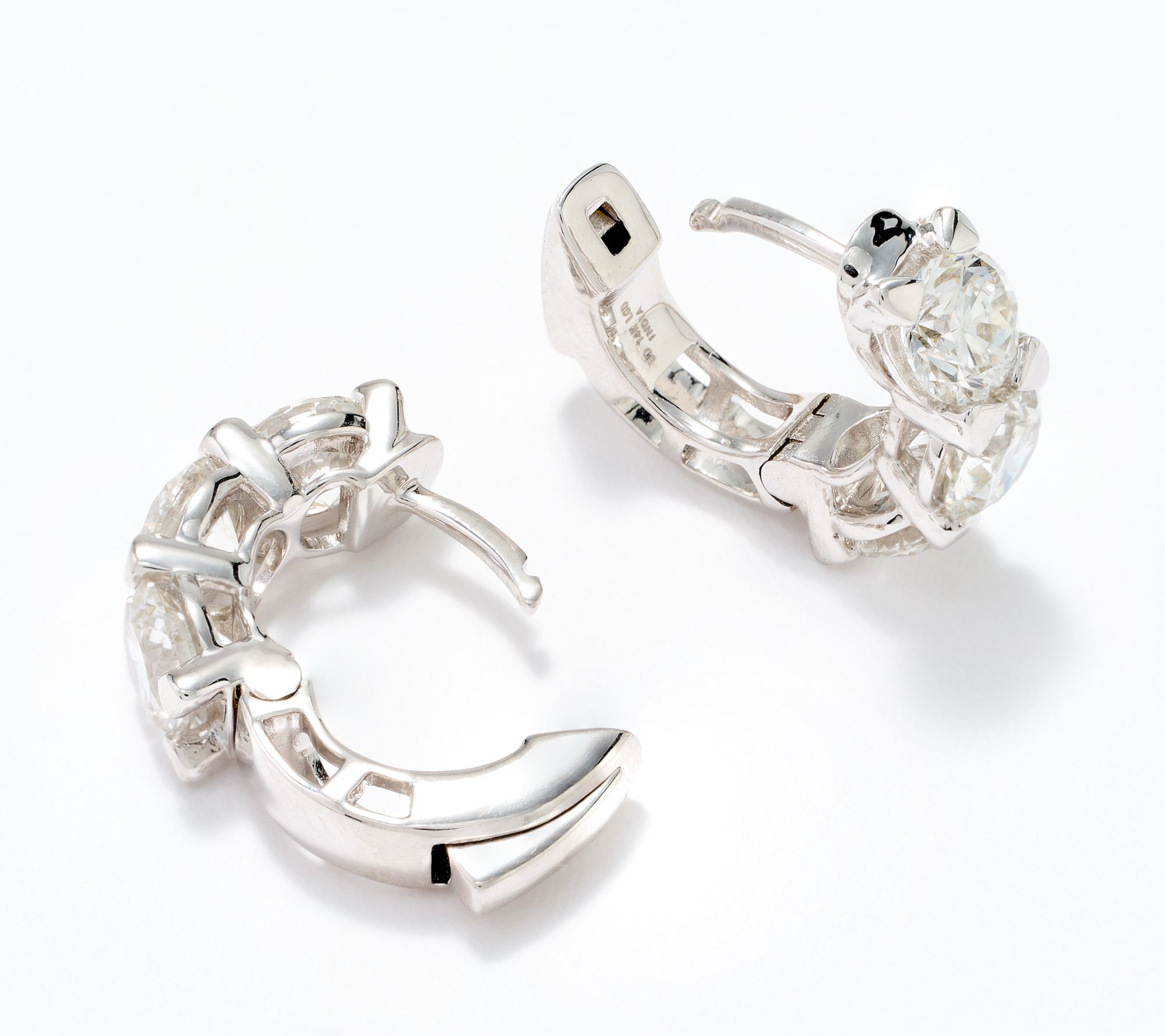 Fire Light Lab Grown Diamond 3cttw Huggie Hoops, 14K Gold - QVC.com