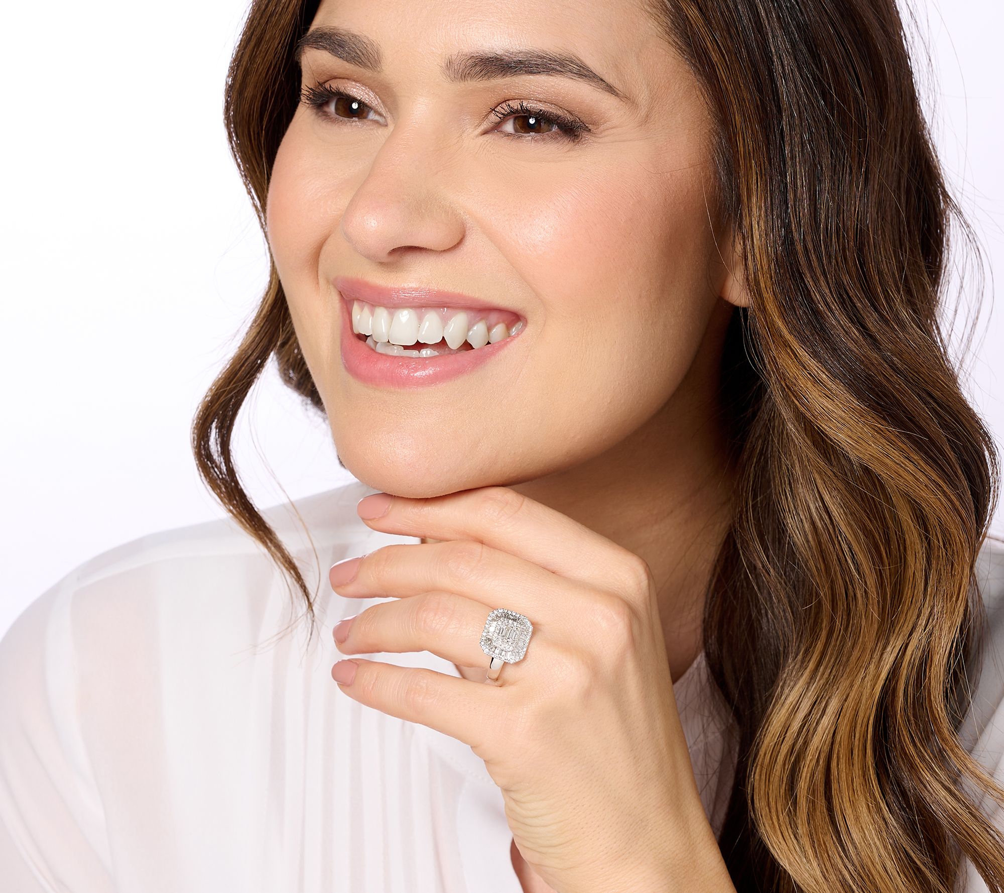 "As Is" Affinity Diamonds 1.50cttw Round & Baguette Ring - QVC.com