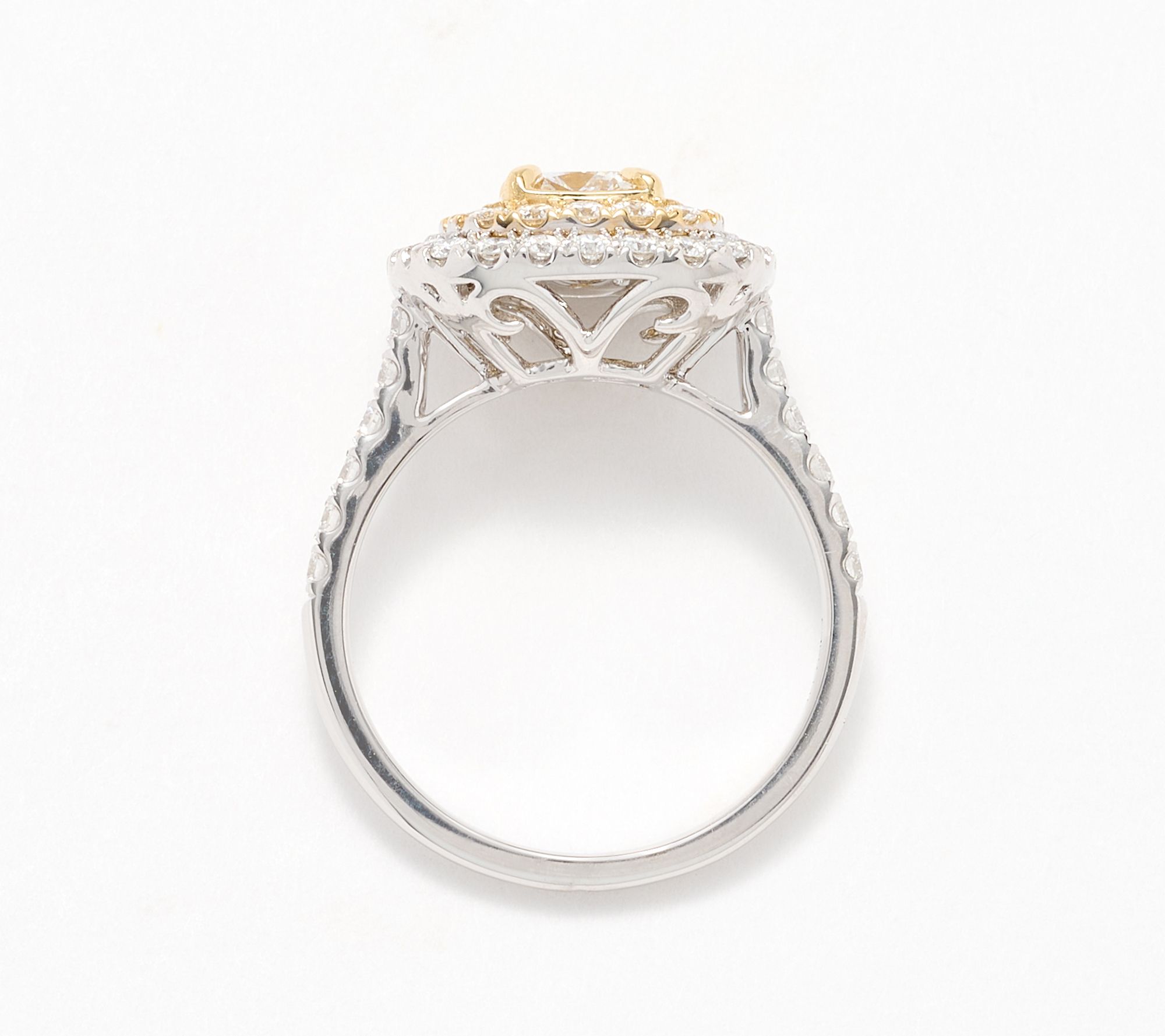 Effy Lab Grown Diamond Two Tone Bridal Ring, 14K Gold - QVC.com