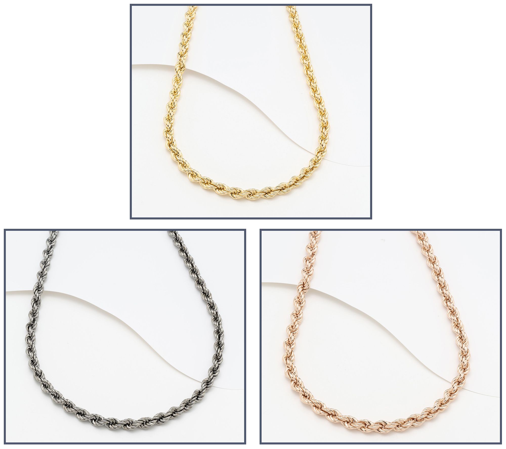 David Markstein Bronze Premium 16-20" Rope Necklace w/ Magnetic Clasp ...