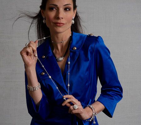 Judith Ripka Sterling Cultured Mabe Pearl Hinged Cuff - QVC.com