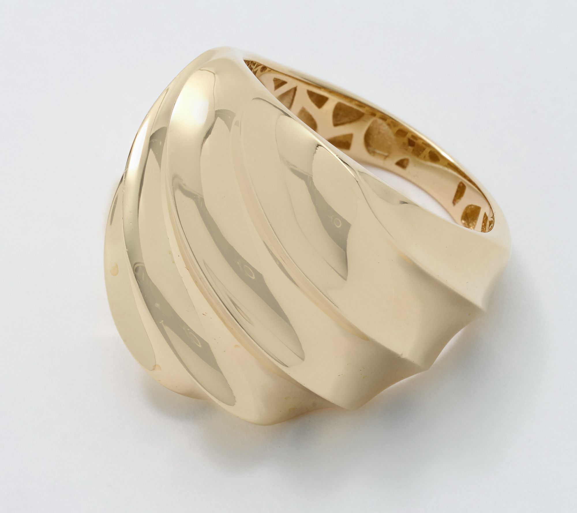 "As Is" EternaGold Graduated Croissant Ring, 14K Gold, 4g - QVC.com