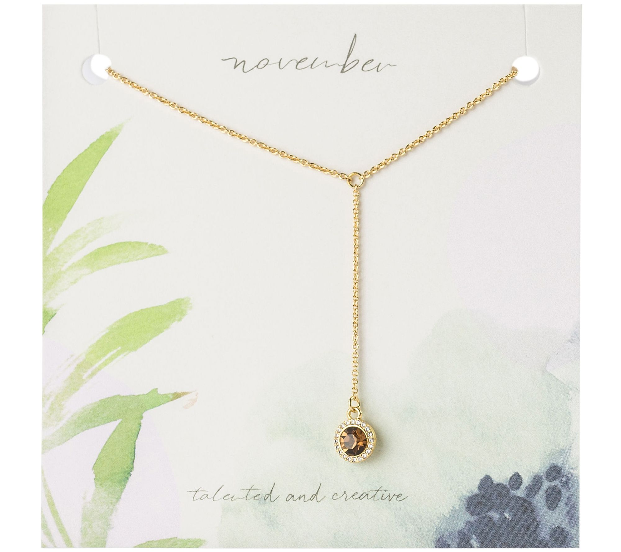 Violet & Brooks Yvonne Birthstone Gift Necklace - QVC.com