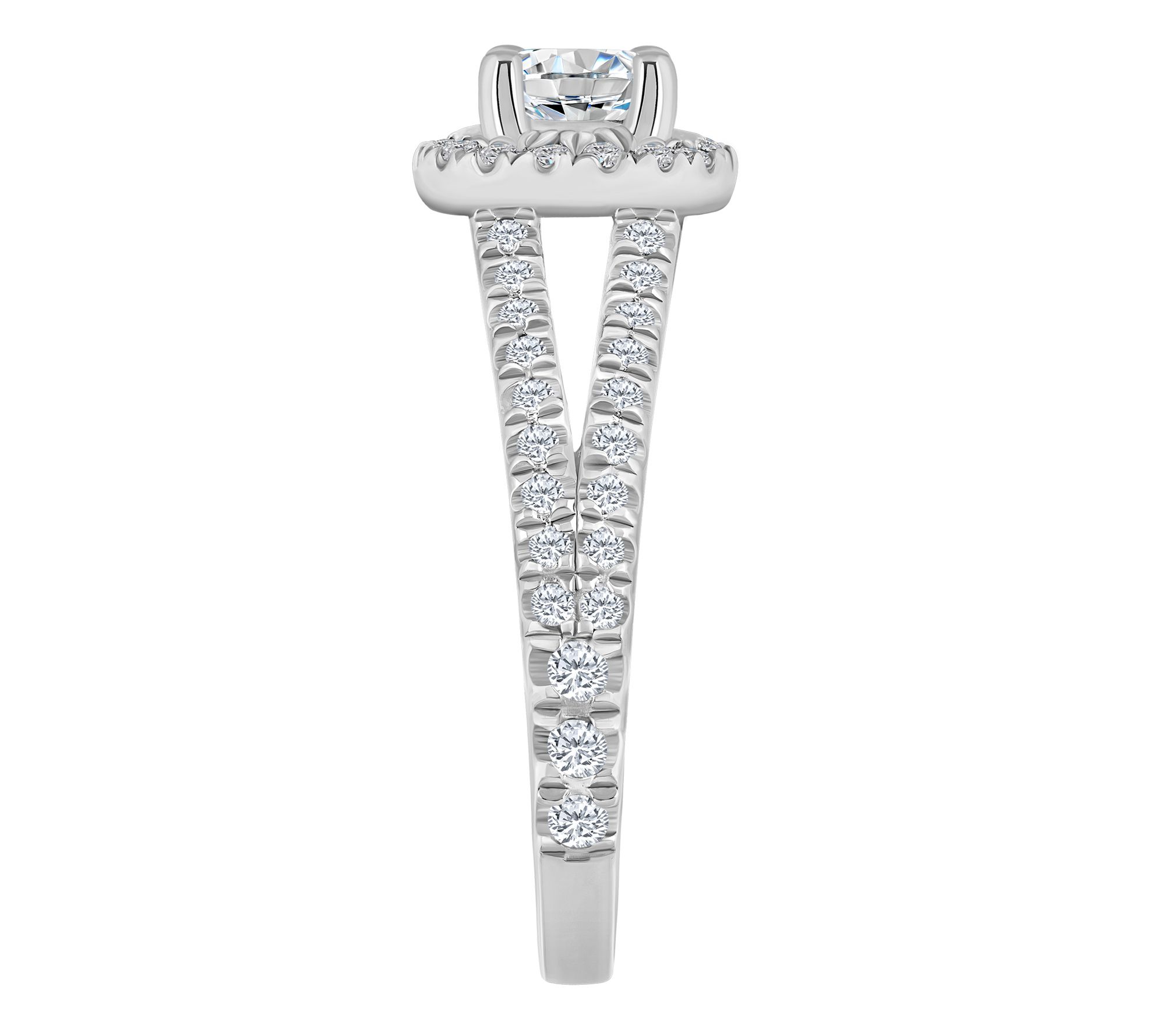 Affinity 1.00 cttw Diamond Halo Engagement Ring , 14K Gold - QVC.com