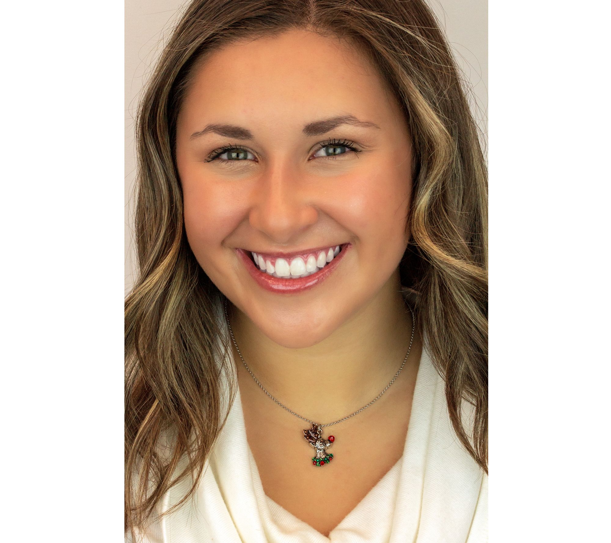 Anne Koplik Rudolph The Reindeer Pendant w/ Chain - QVC.com