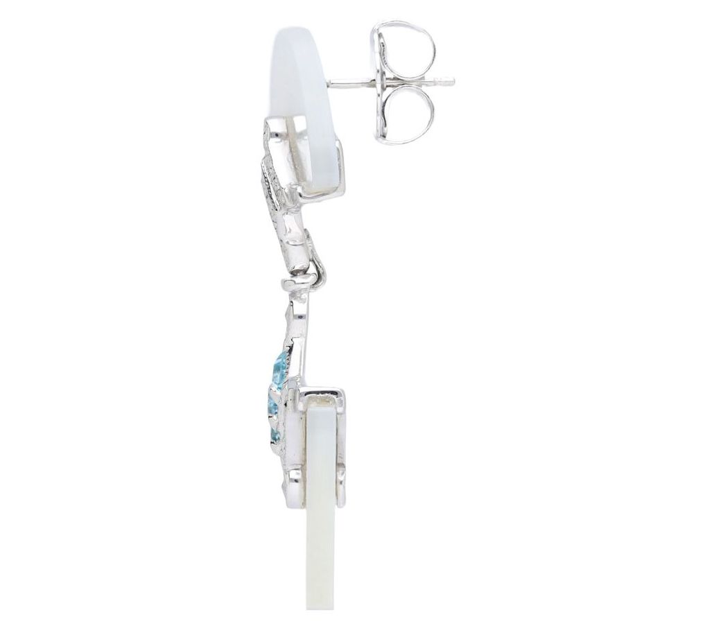 Dallas Prince Designs Chrome Marcasite GemstoneEarrings - QVC.com