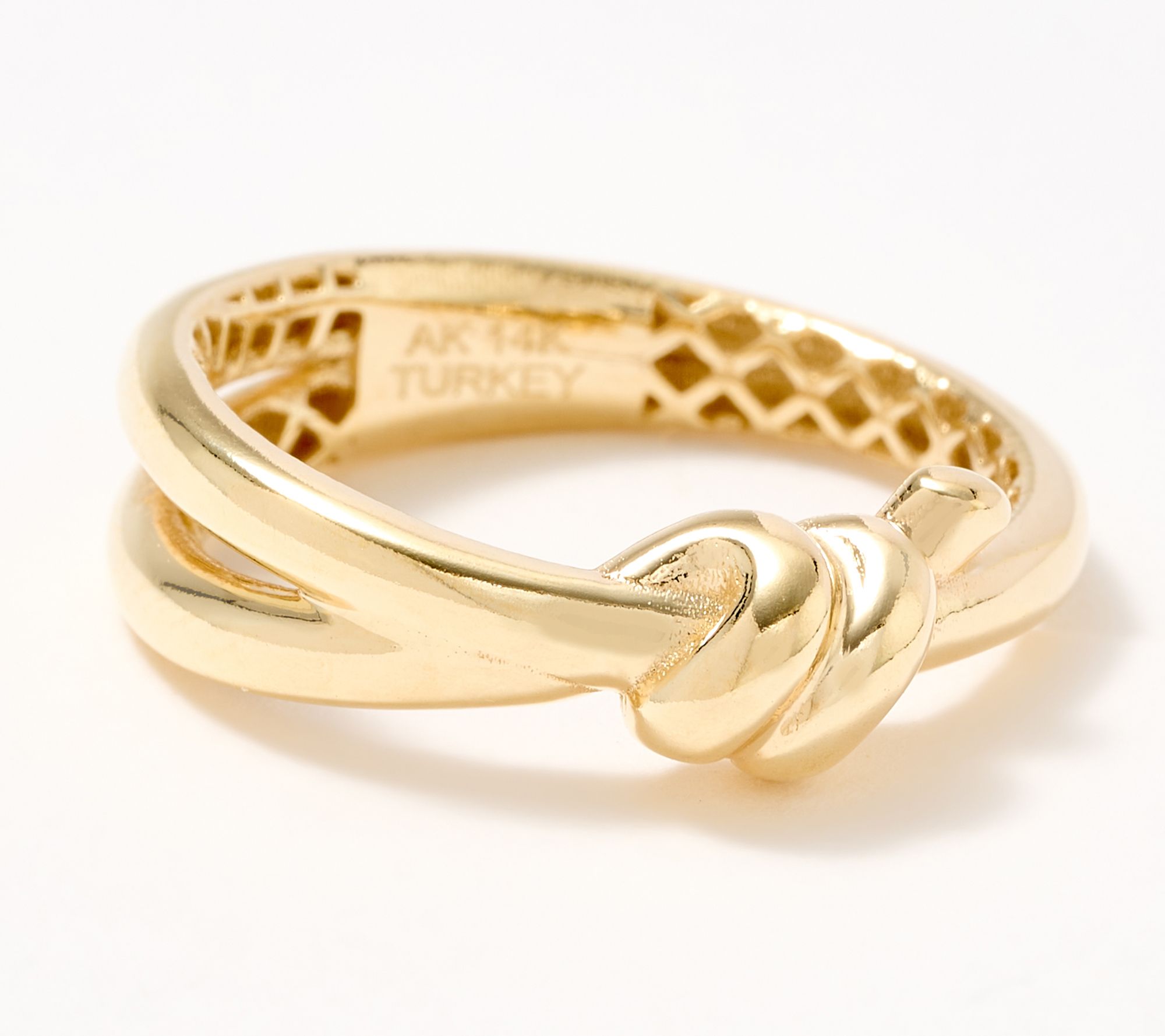 "As Is" Adorna 14K Gold Knot Ring - QVC.com