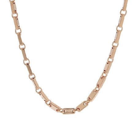 Bronze 18" Polished Status Link Necklace by Bronzo Italia - QVC.com
