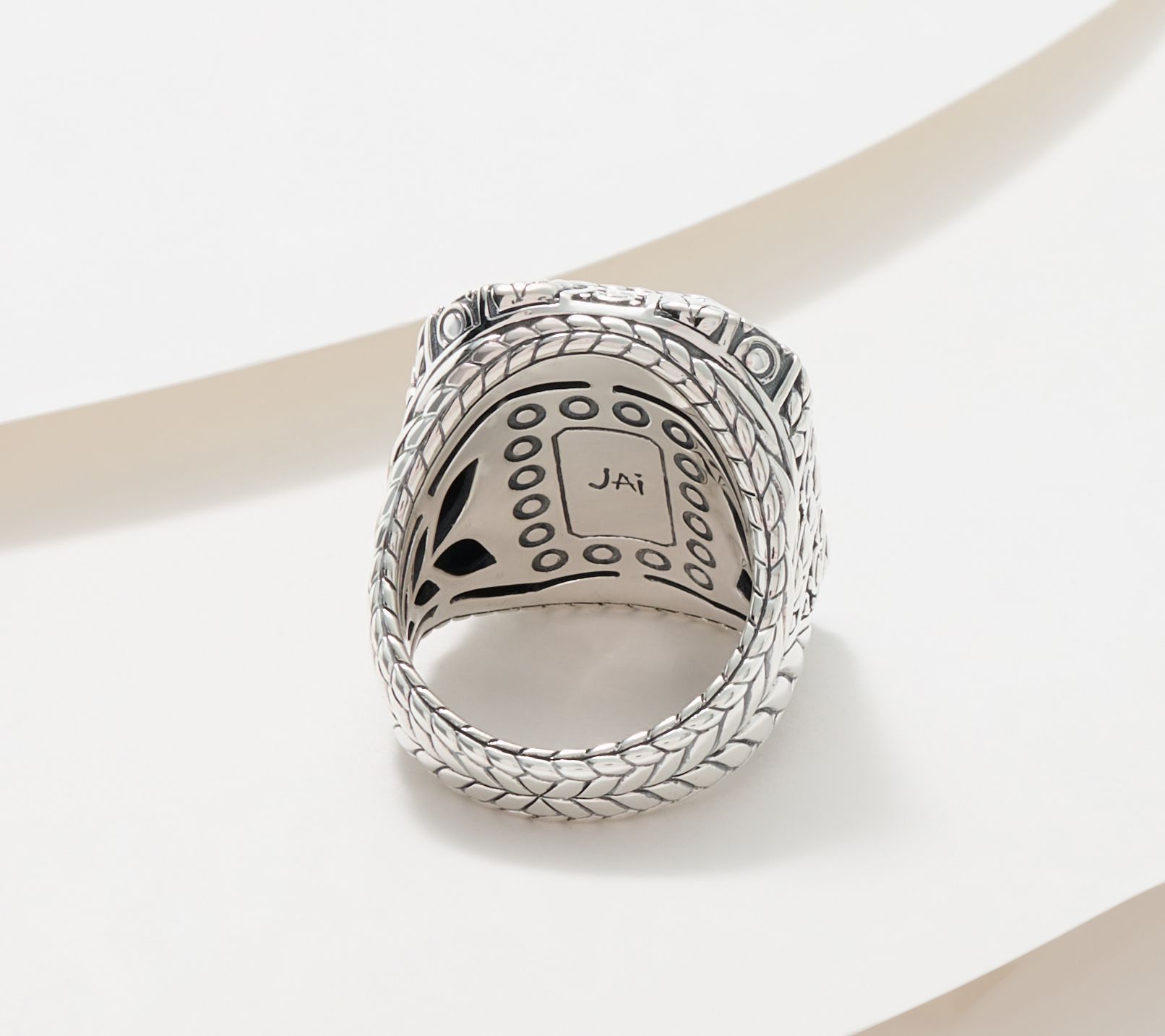 "As Is" JAI Sterling Silver Artisan Textured Ring - QVC.com