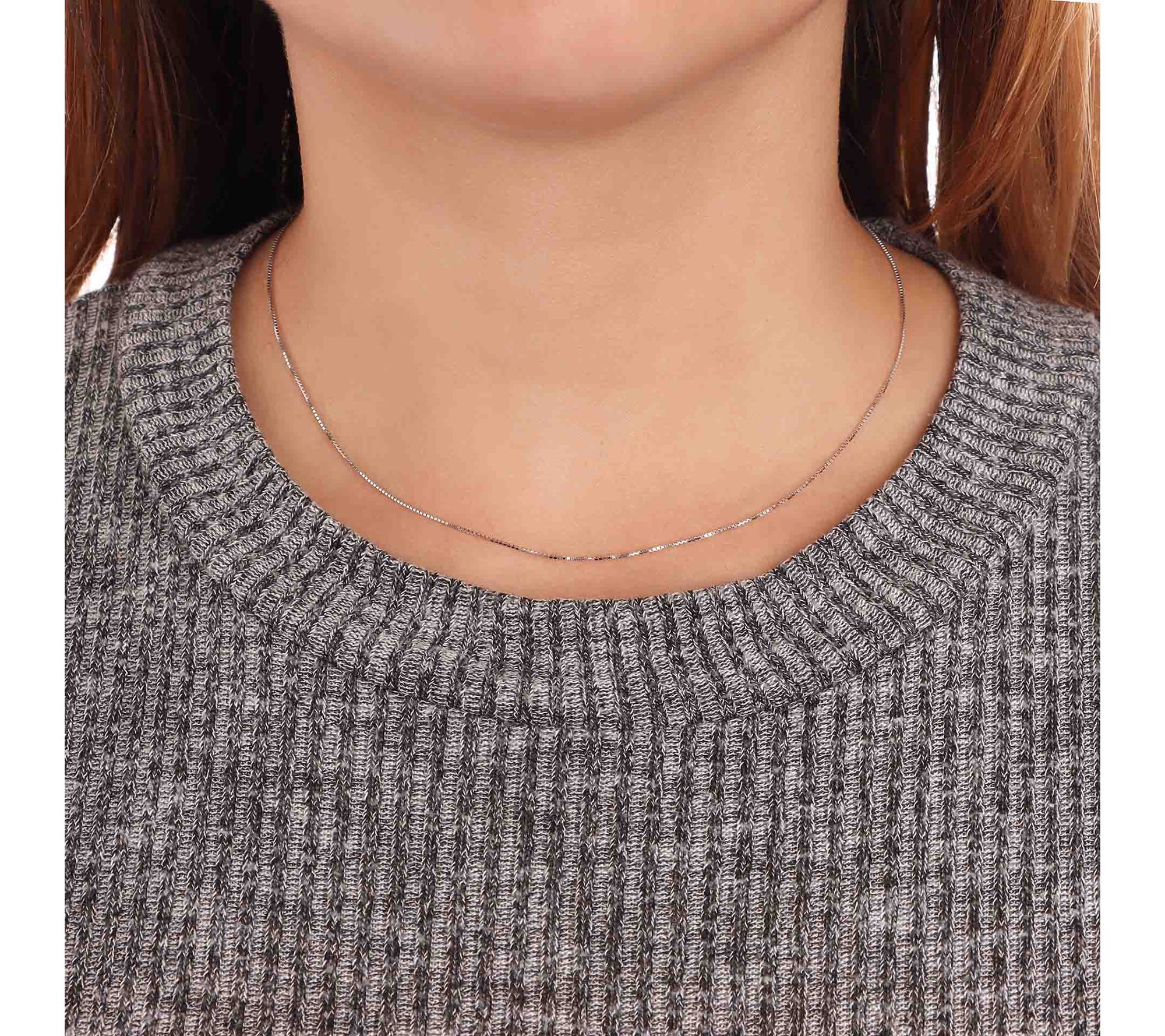 Italian Gold 15" Box Chain Link Necklace, 10K - QVC.com