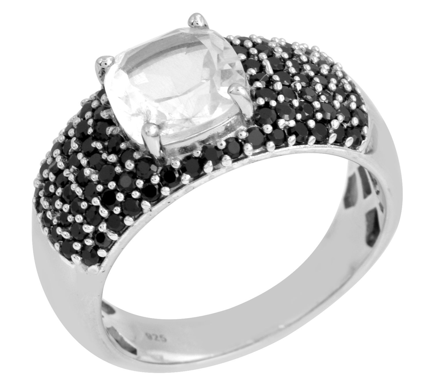 Qvc black spinel rings store