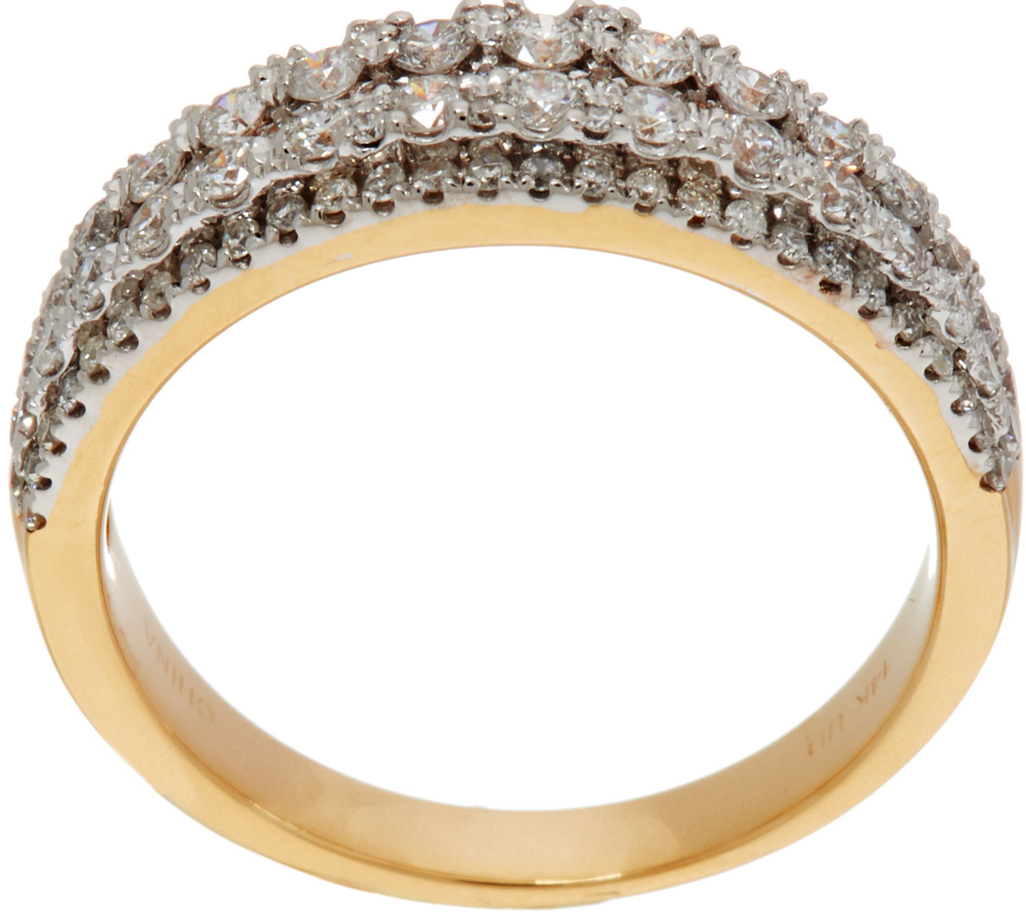 White Diamond 1.00 cttw or 2.00 cttw Band Ring, 14K Gold by Affinity ...