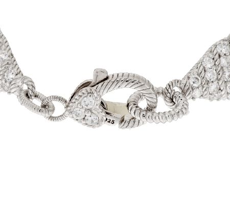 Judith Ripka Sterling Mabe Pearl and Diamonique Bracelet - QVC.com