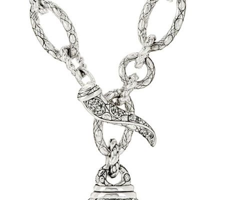 JAI Sterling & 14K Croco 20" Chain Link Necklace - QVC.com